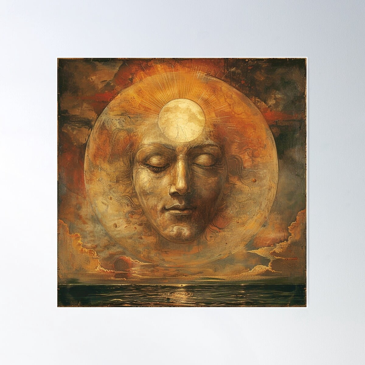 Sun. Inspiration By William Blake Poster Wall Art, Modern Wall Decor ...