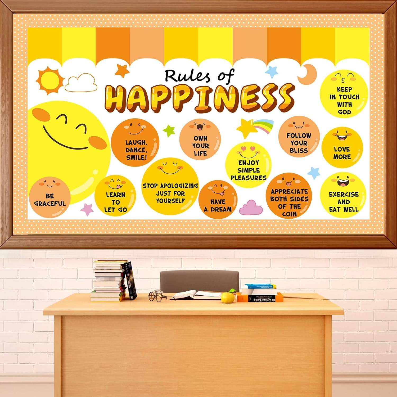 Sun Inspirational Bulletin Board Set Sunshine Motivational Classroom ...