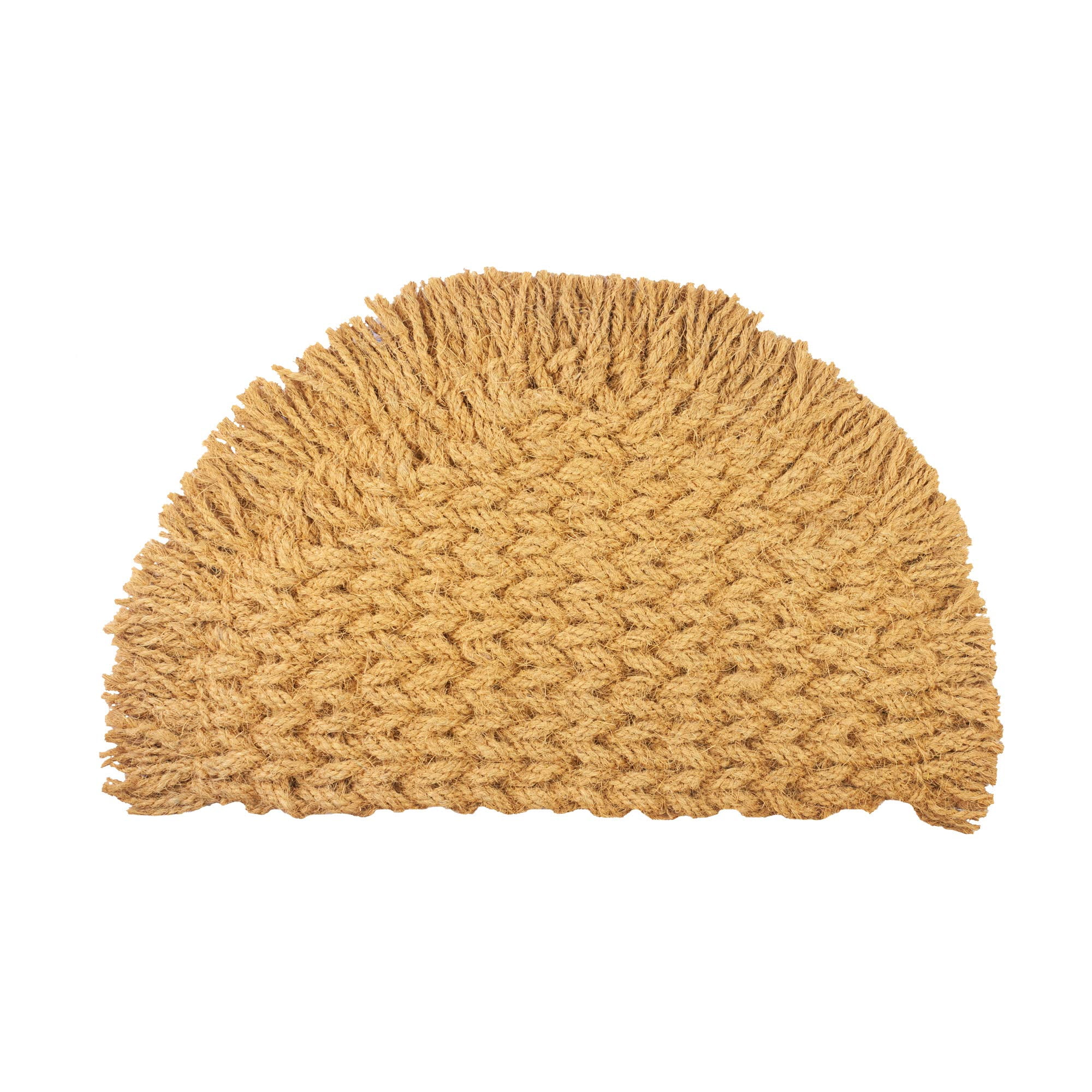 Sun Inspired Handwoven Doormat, Half Round 18x30 Inch Coconut Coir Rug ...