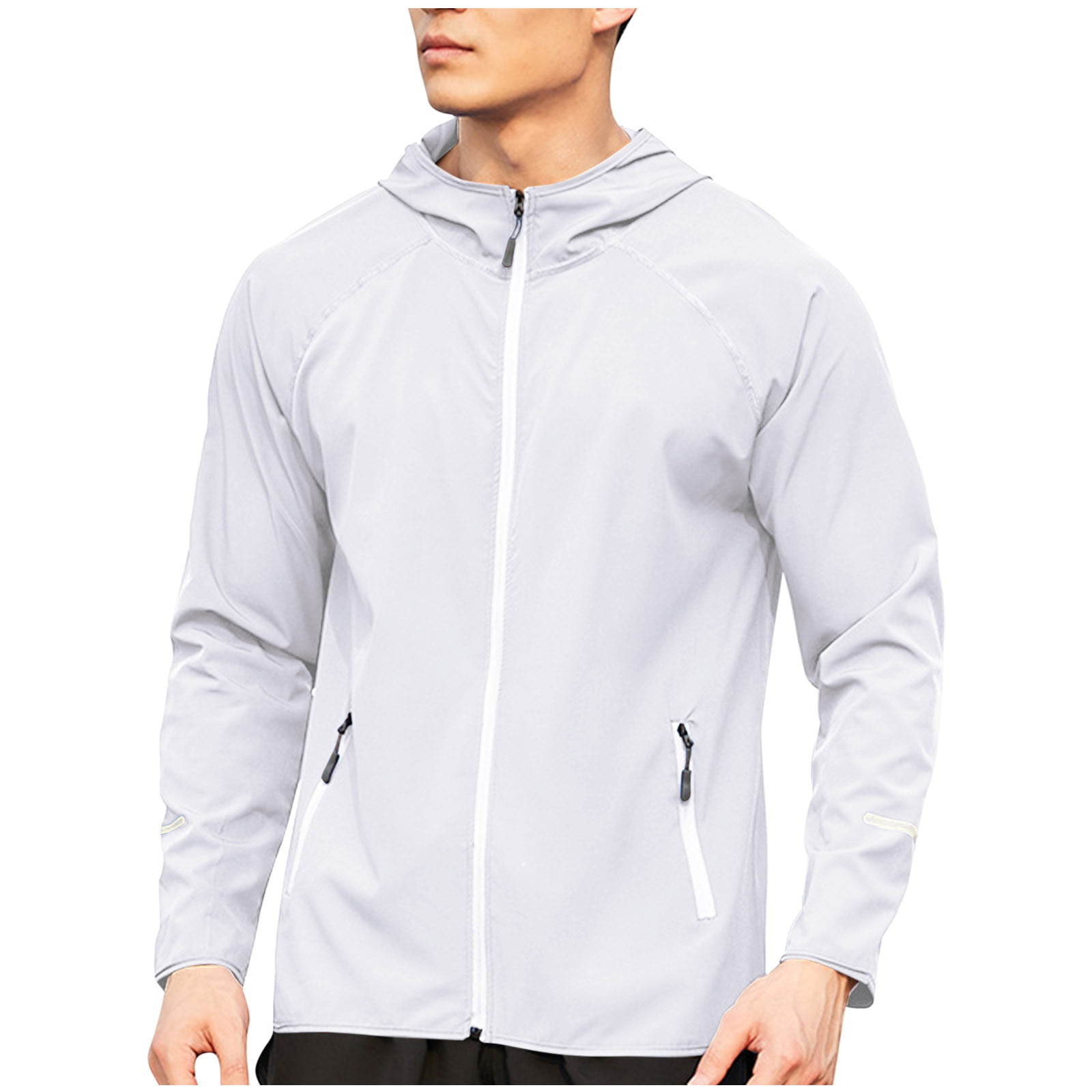Sun Jackets for Men Summer Lightweight UPF 50+ Quick Dry Full Zipper ...