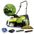 Sun Joe 24V Scarifier/Dethatcher Kit, 14-inch, 5-Depth, Dual Charger ...