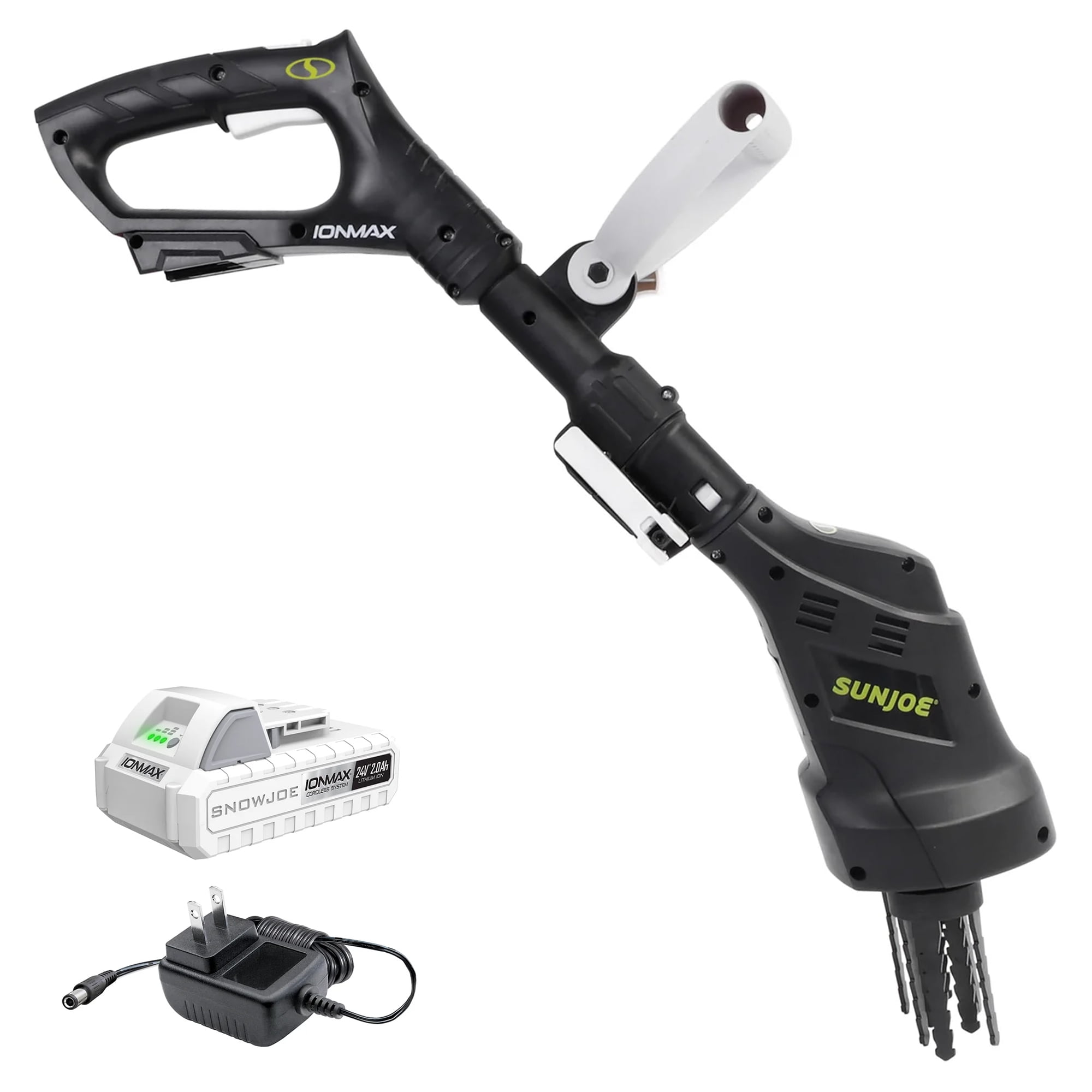 Sun Joe 24V Claw Tiller and Cultivator for Small Scale Gardening, Black ...
