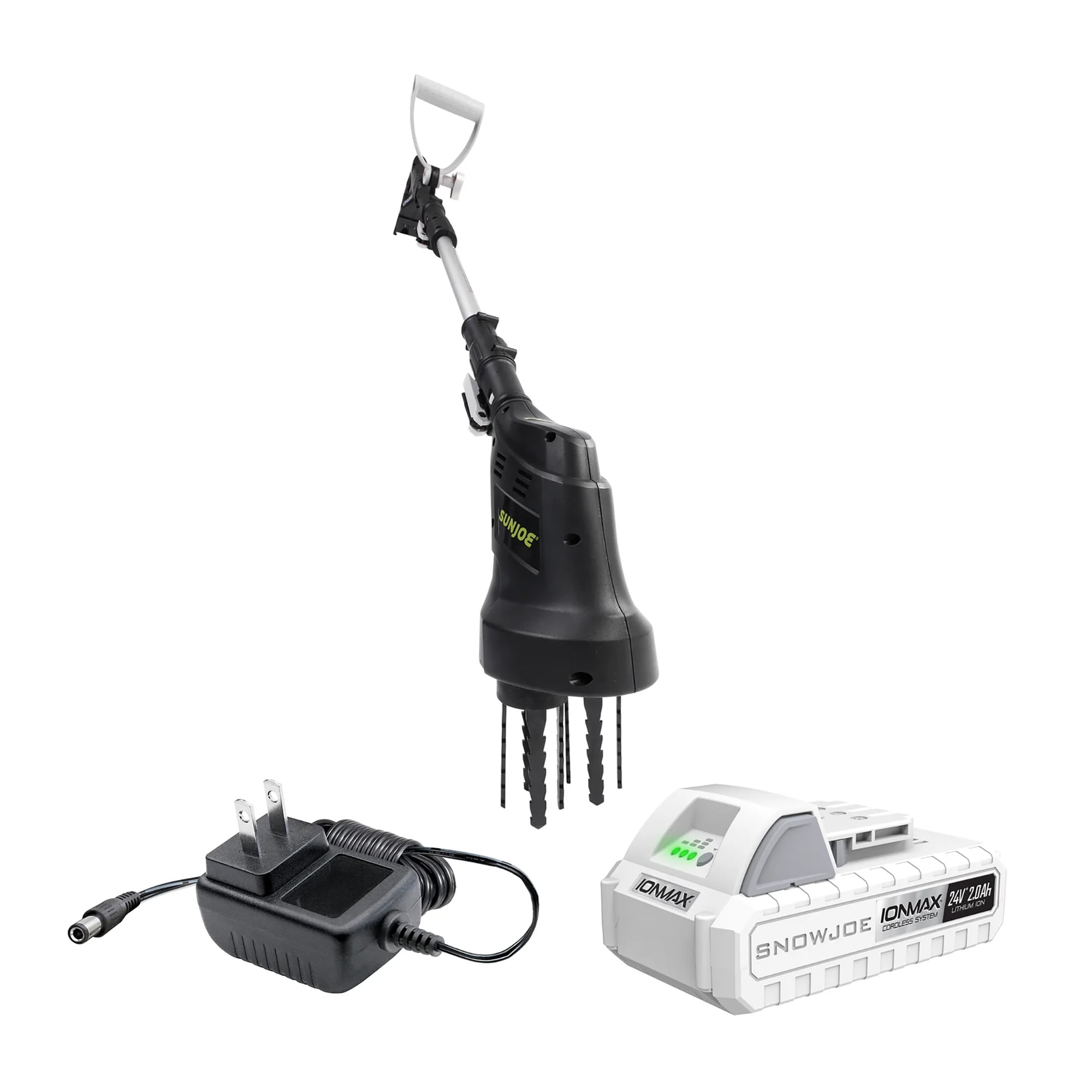 Sun Joe 24V Claw Tiller and Cultivator for Small Scale Gardening, Black ...