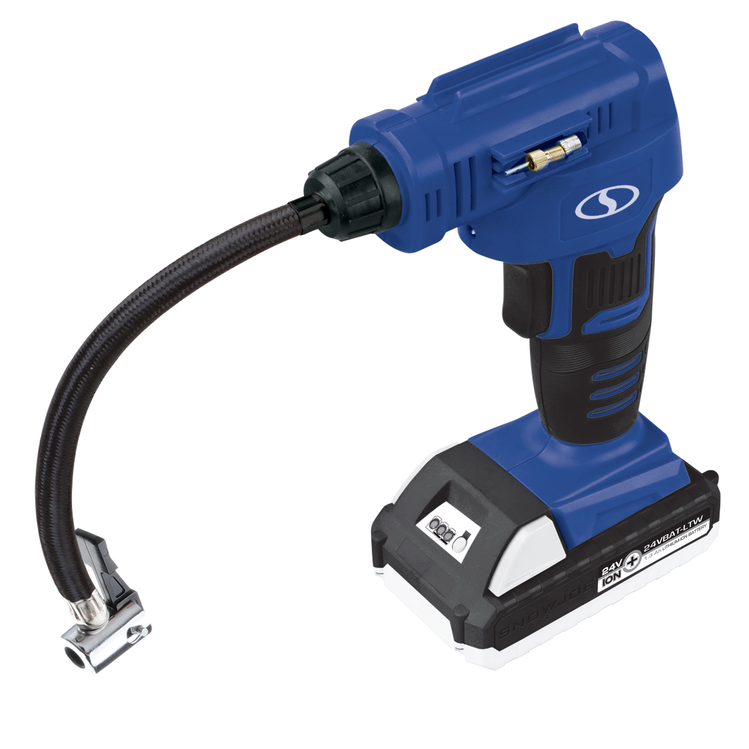 Sun Joe 24V-AJC-LTX-SJB 24-Volt Cordless Portable Air Compressor Kit, W ...