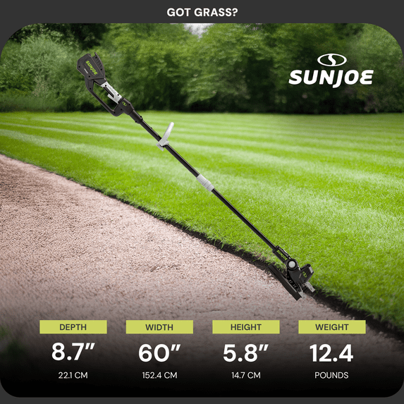 Sun Joe 24V 12 Inch Multi-Angle Head Cordless Dual Line String Trimmer ...