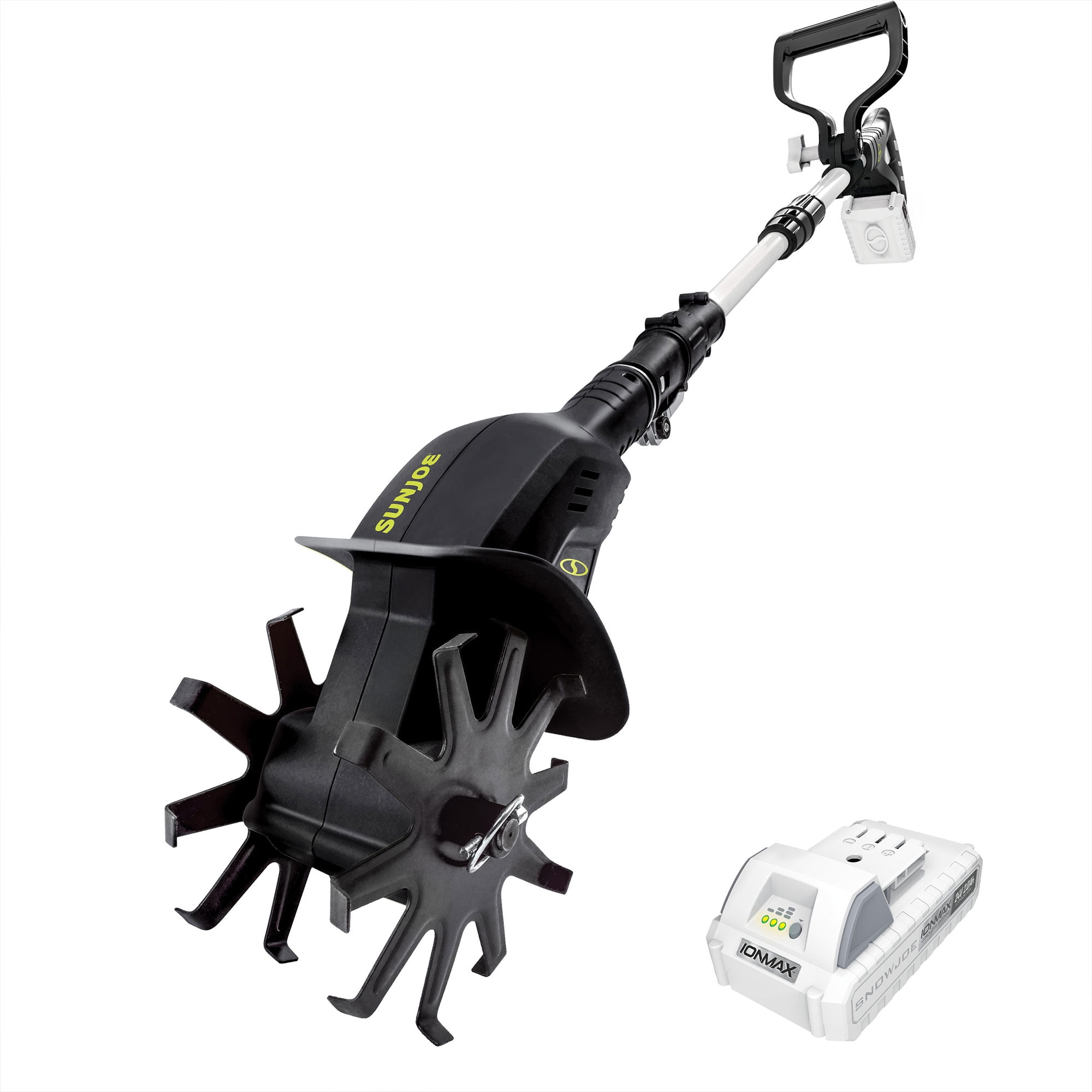 Sun Joe 24V Cordless Garden Tiller & Cultivator, 6" Dual Blades and ...