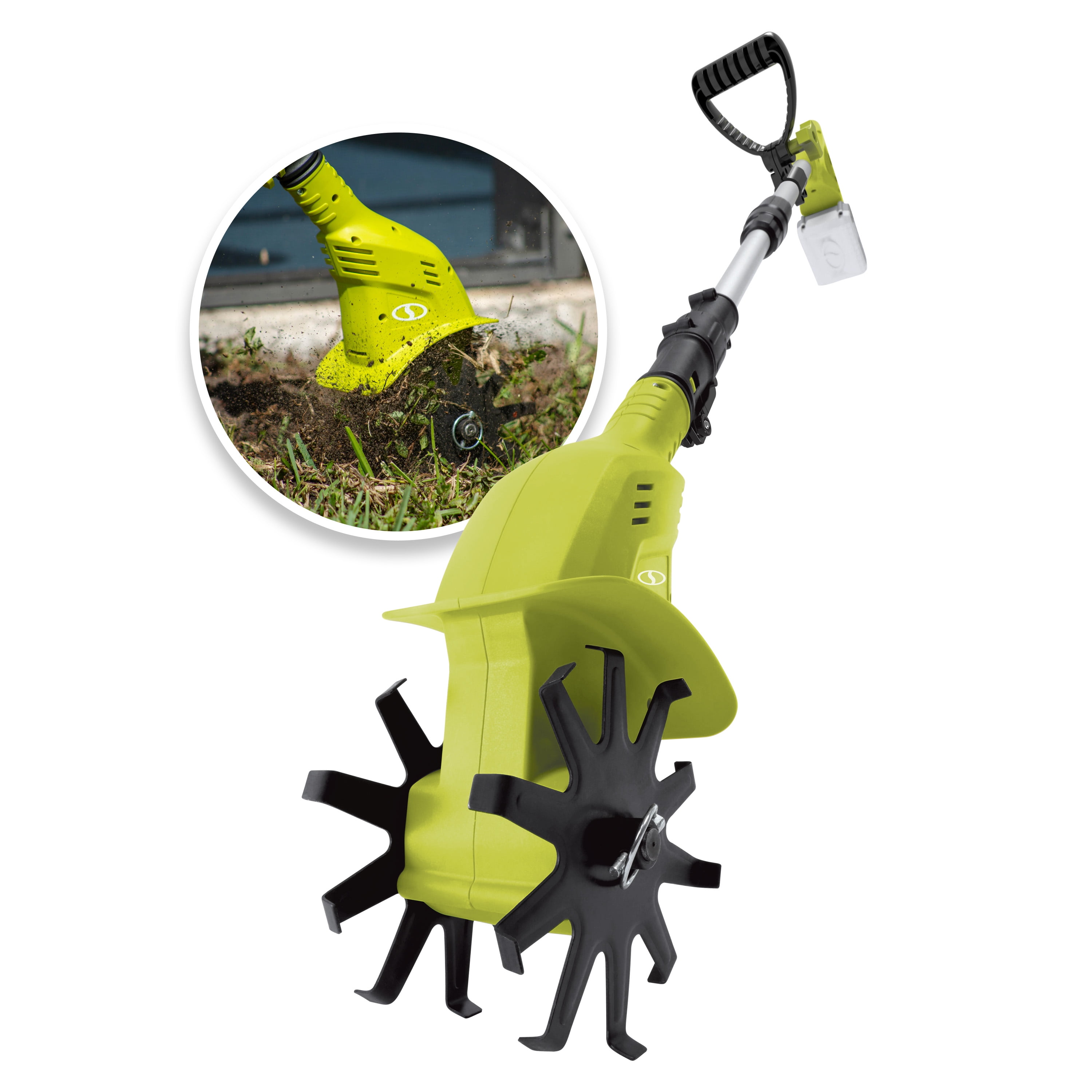 Sun Joe 24V Cordless Telescoping Garden Tiller + Cultivator, 2.0-Ah ...