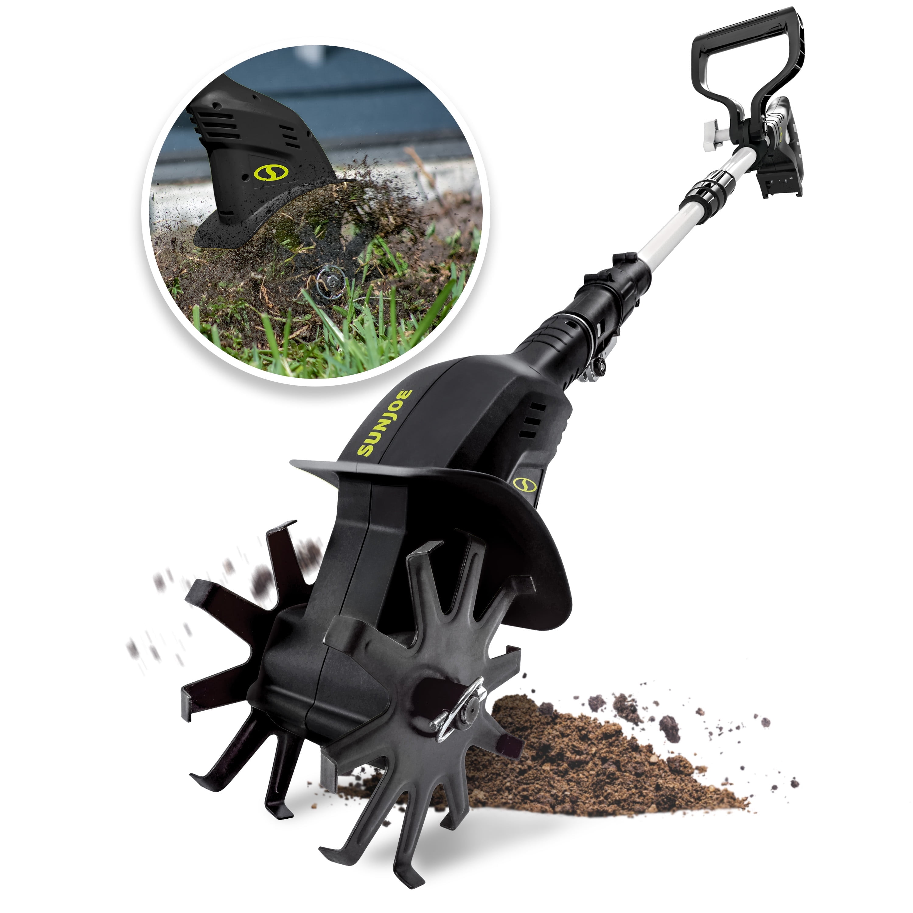 Sun Joe 24V Cordless Telescoping Garden Tiller + Cultivator, Tool Only ...