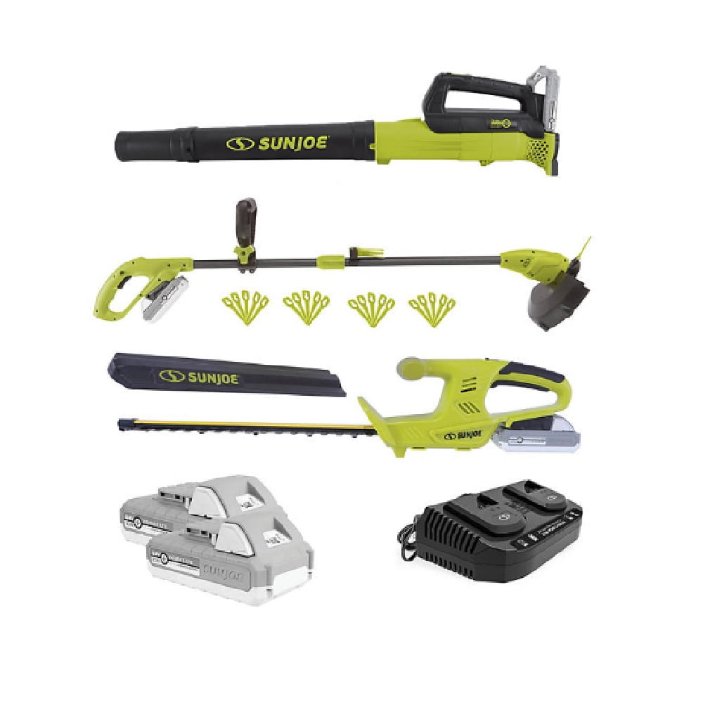 Sun Joe 24V-GT4MAX-LTE 24V Cordless 3-Tool Garden Combo Kit: Hedger ...