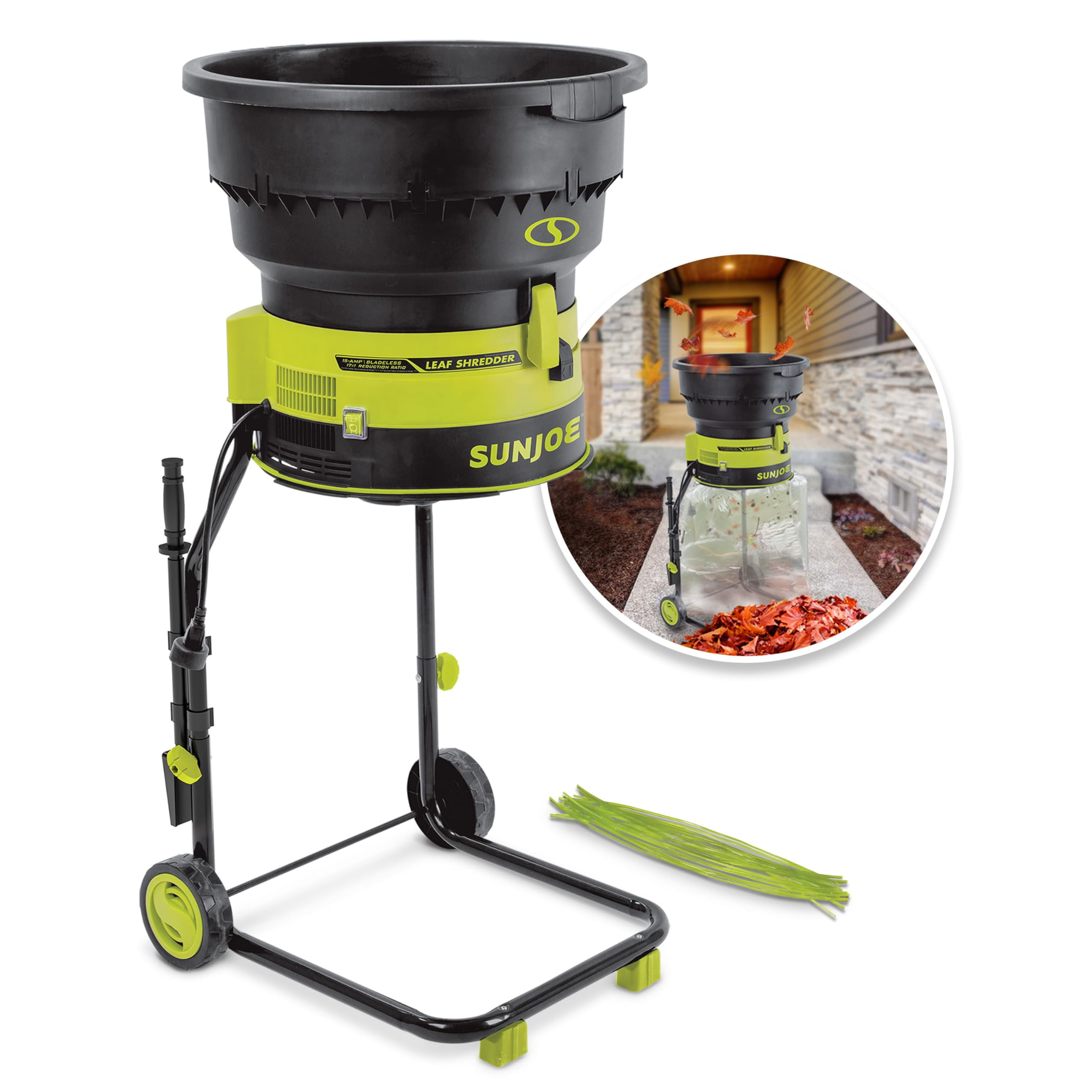 Restored Sun Joe SDJ617E Bladeless Electric Leaf Mulcher + Shredder 15 Amp 8,000 RPM Mulches Up ...