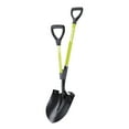 Sun Joe Shovelution Strain-Reducing Utility Round-Point Digging Garden ...