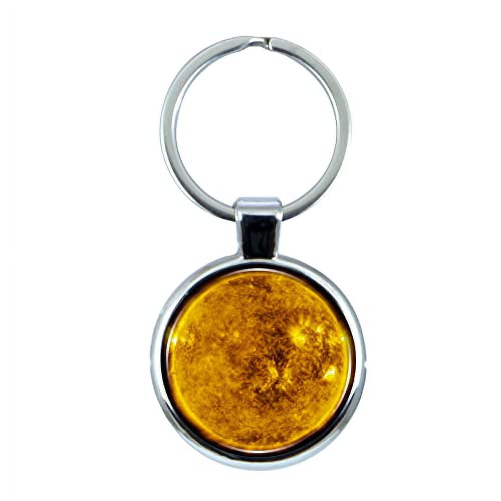 Sun Keychain with Epoxy Dome and Metal Keyring - Walmart.com