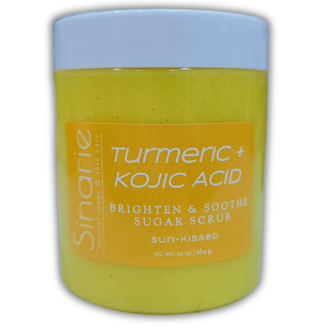 Sun-Kissed Brightening Sugar Scrub with Turmeric & Kojic Acid | Sinarie ...