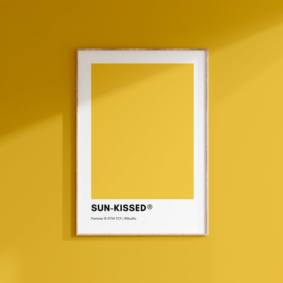 Sun-Kissed Yellow Pantone, Yellow Pantone Print Poster, Yellow Pantone ...