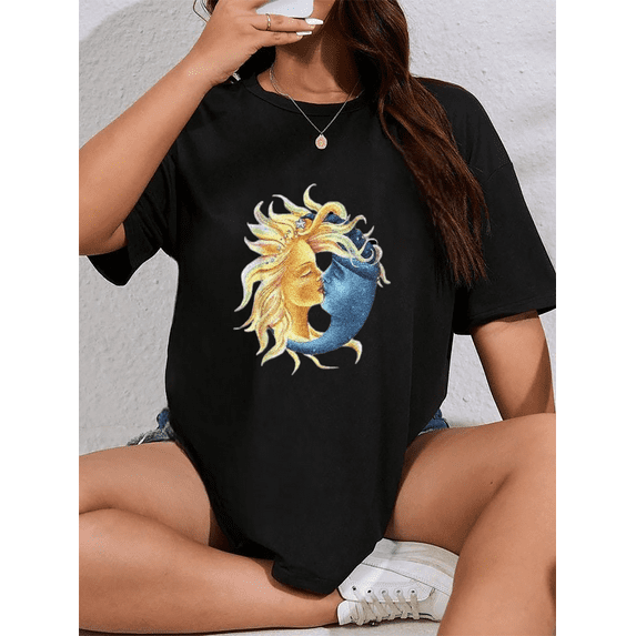 Sun Kissing Moon Funny Celestial Romance Romopposedc Graphic up to Size ...