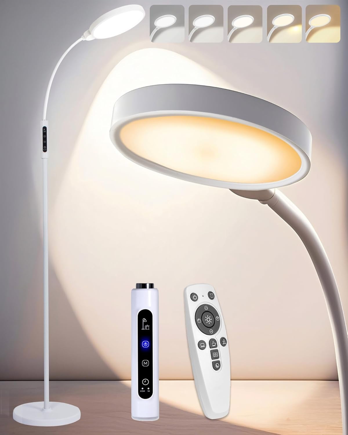 Sun Light Full Spectrum Therapy Lamp with 10 Adjustable Brightness ...