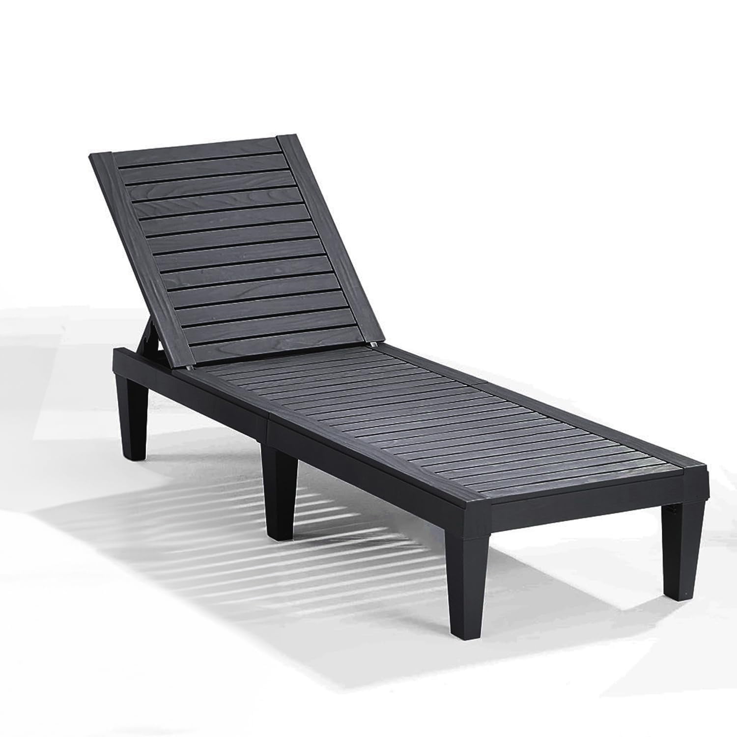 FICARTS Chaise Lounge Outdoor - Adjustable Pool Lounge Chair with 5 ...