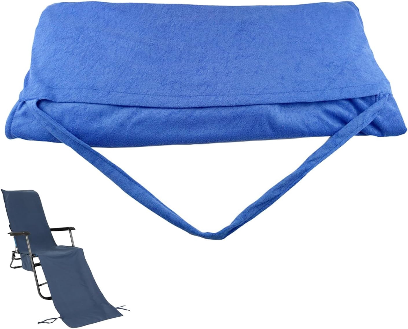 Sun Lounger Towel in Bag with Pockets Storage, Lounge Chair Towel Cover ...