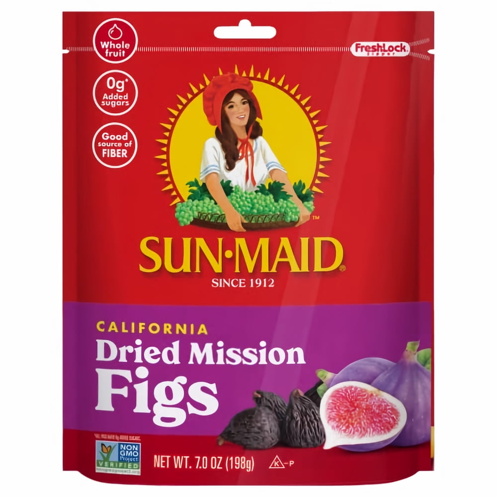 Sun-Maid Fruit Produce: California Dried Mission Figs, 7 oz Bag (Pack ...