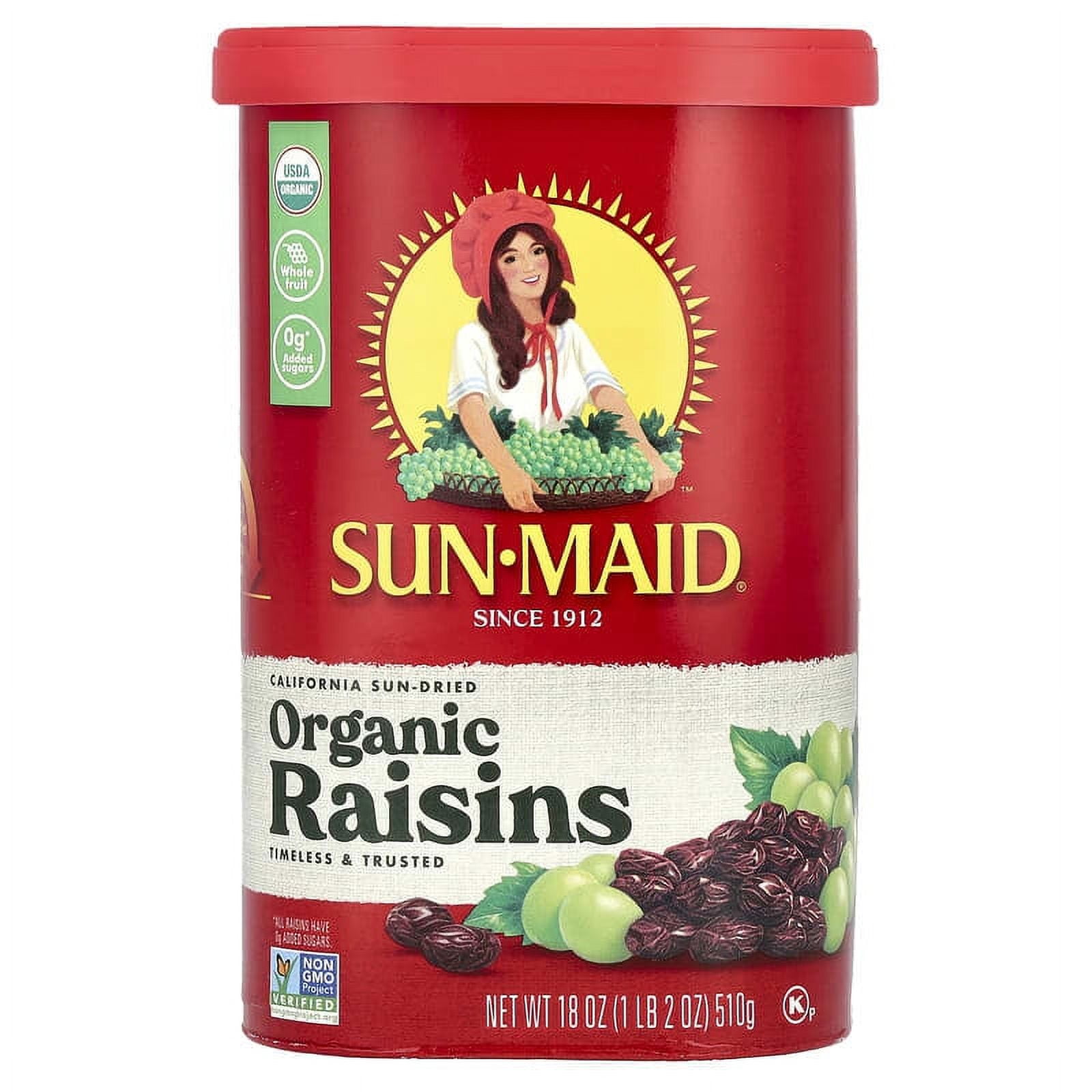 Sun-Maid, California Organic Raisins, 18 oz Pack of 3 - Walmart.com