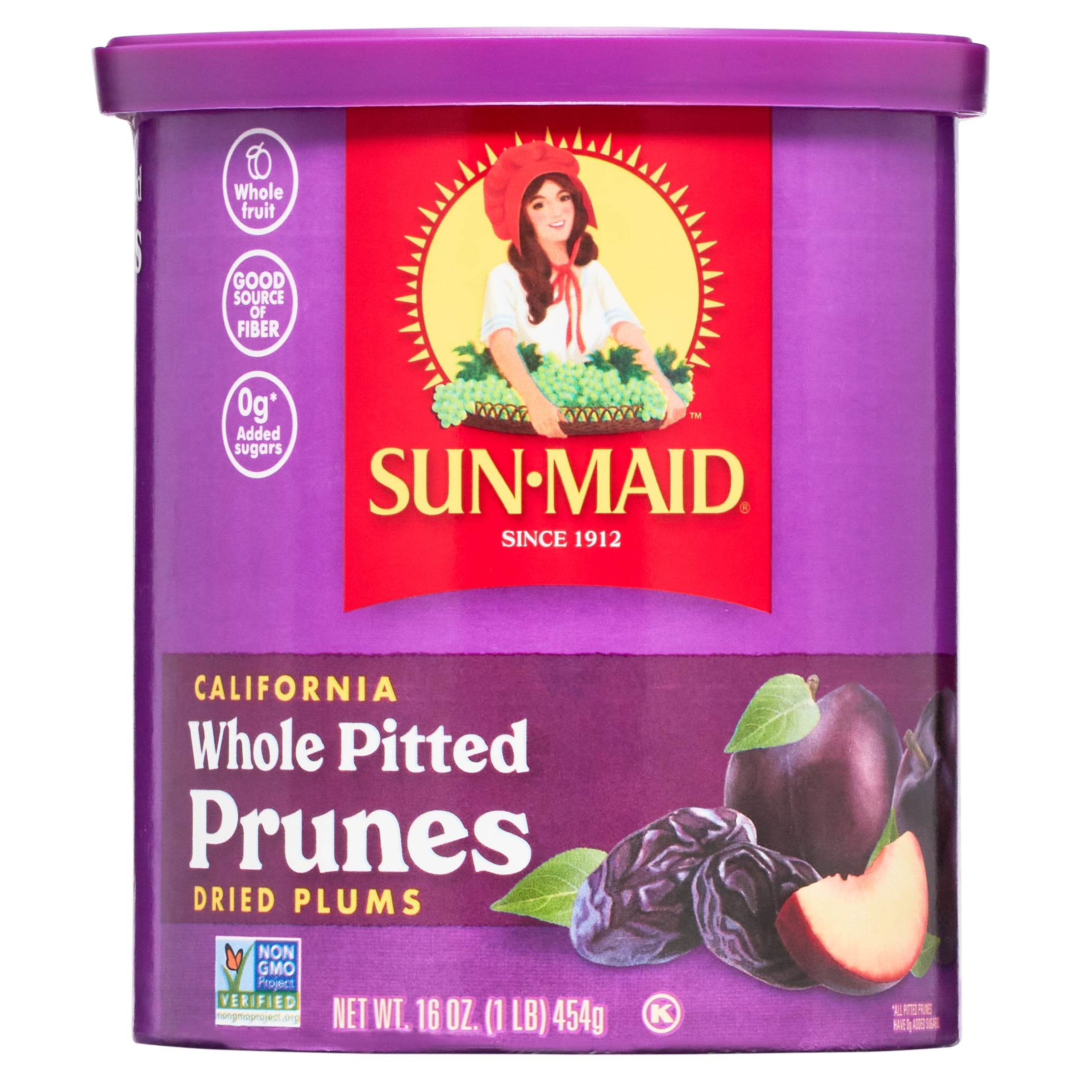 Sun-Maid California Sun-Dried Fruit Whole Pitted Prunes, Dried Plums ...