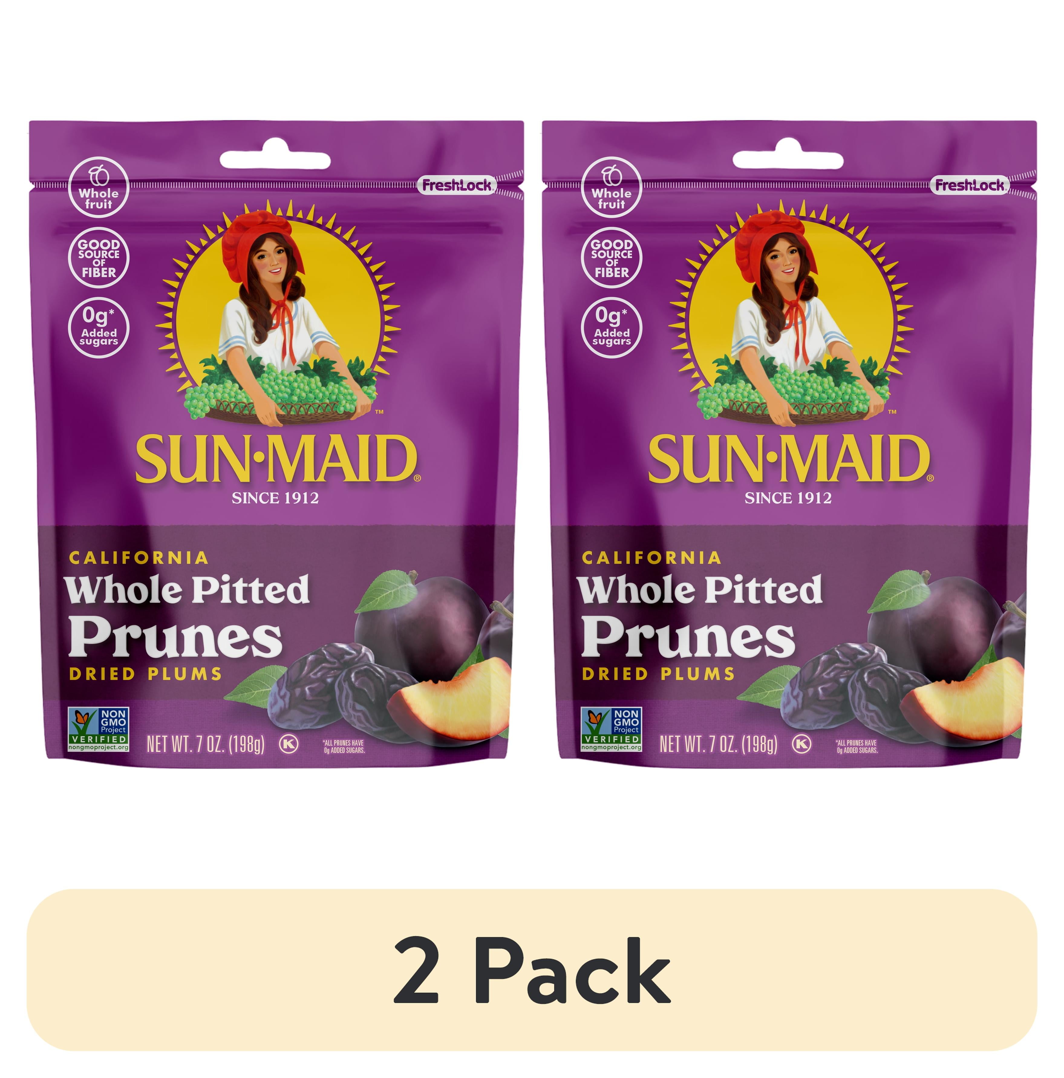 (2 pack) Sun-Maid® California Whole Pitted Prune 7oz Fresh-Lock® Zipper ...