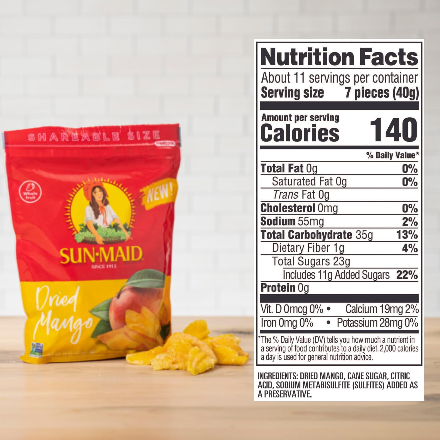 Sun-Maid Dried Mangos TWE5 - 15 oz Resealable Bag - Dried Mango Slices ...