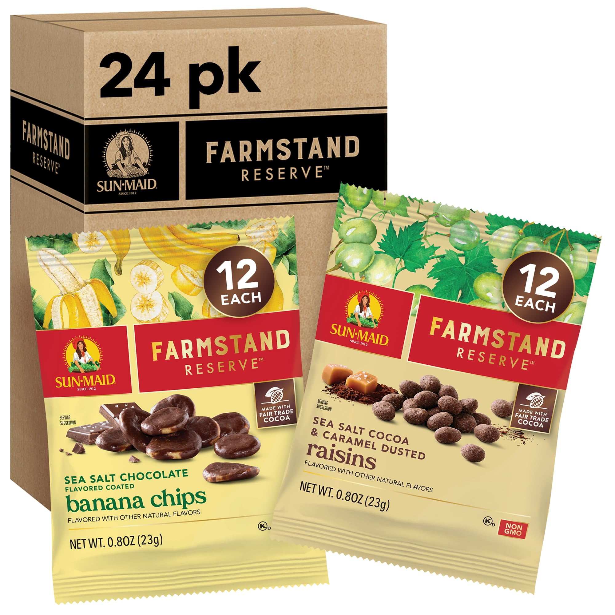 Sun-Maid Farmstand Reserve 24 Count Variety Pack - 0.8 oz Snack Bag ...
