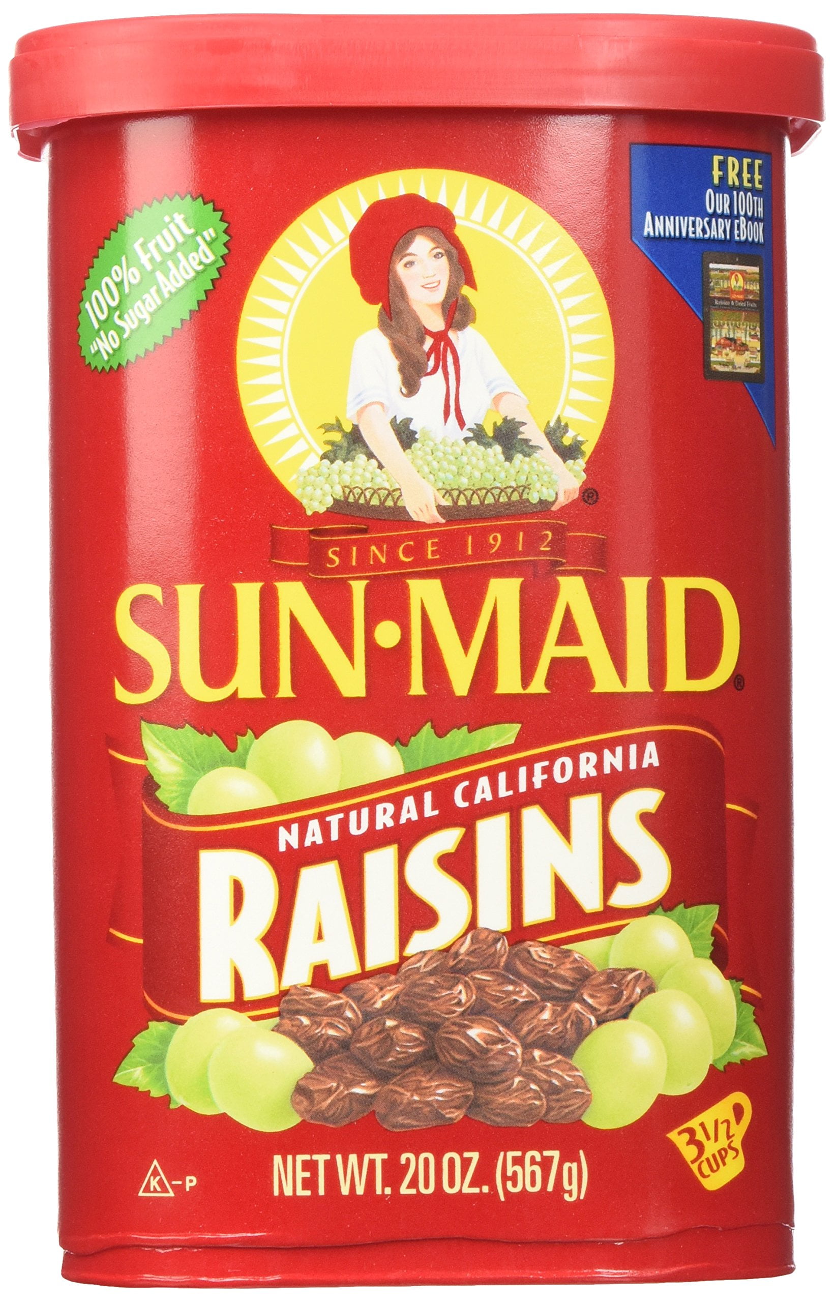 Sun Maid Natural California Raisins 20-Ounce (567g) (Pack of 3 ...
