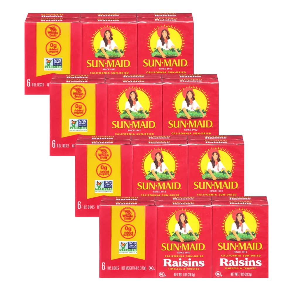 Sun Maid Natural California Raisins 6 ct (Pack of 24) - Walmart.com