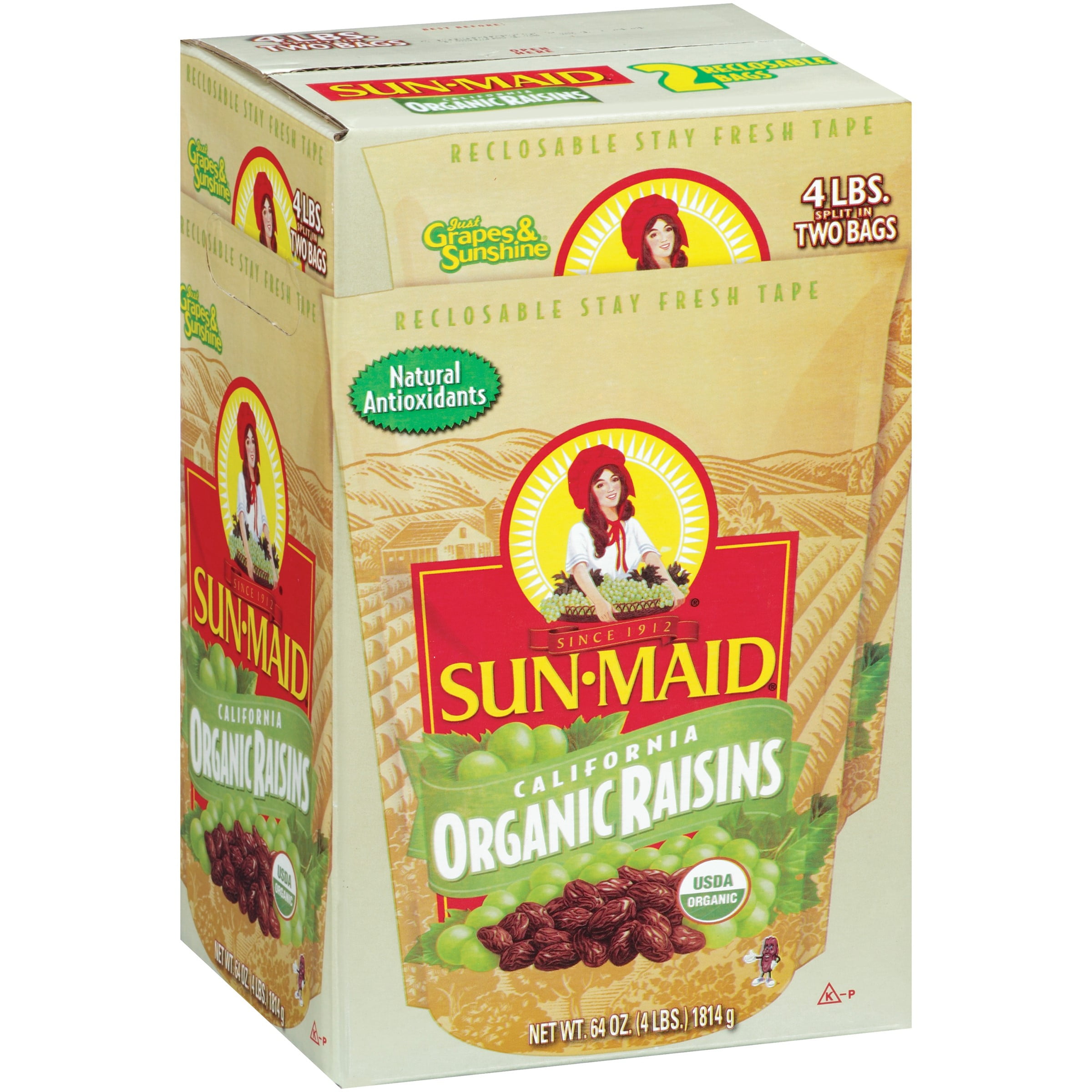 Sun Maid Organic Raisins 2 lb Bag - Walmart.com
