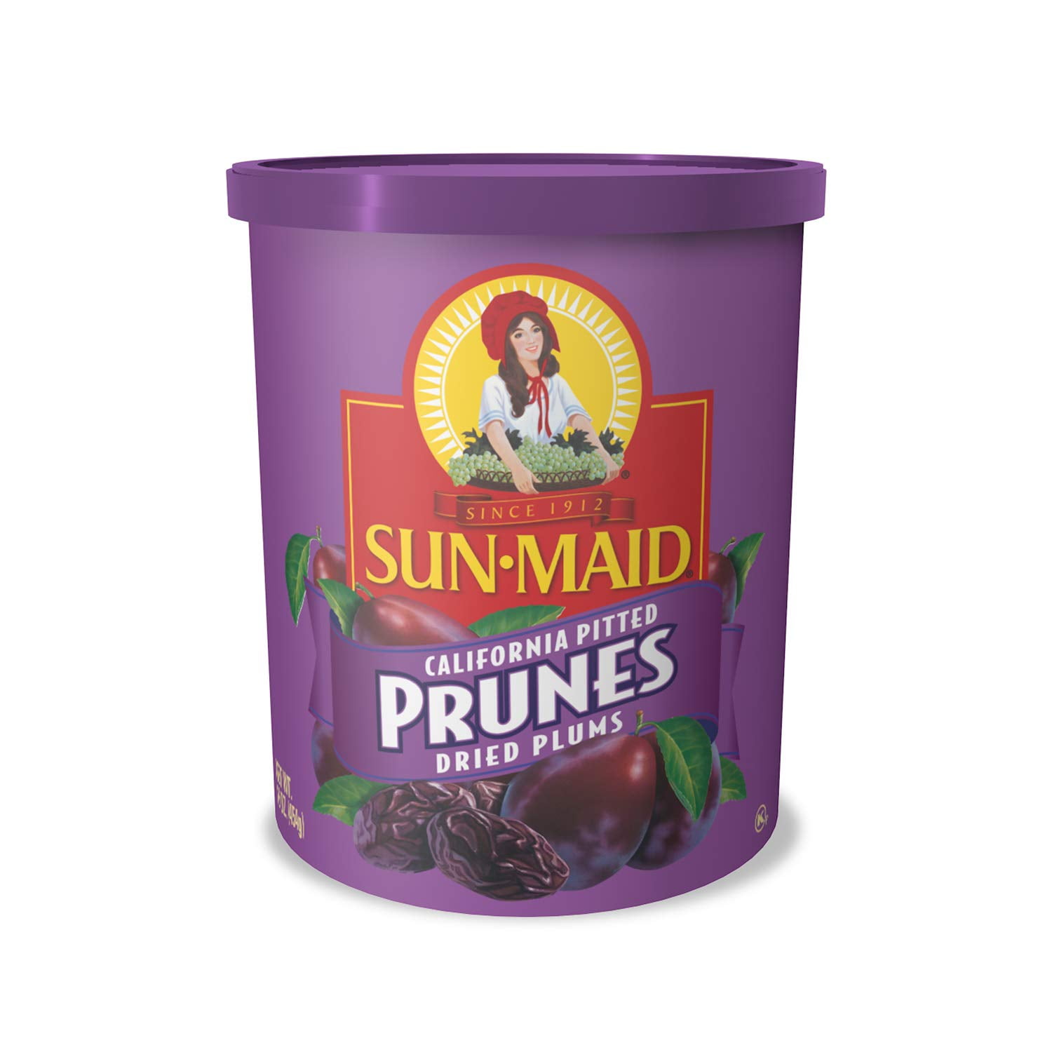 Sun-Maid Pitted Dried Prunes, All Natural Dried Plums, No Added Sugars, 16 oz (Pack of 2 ...