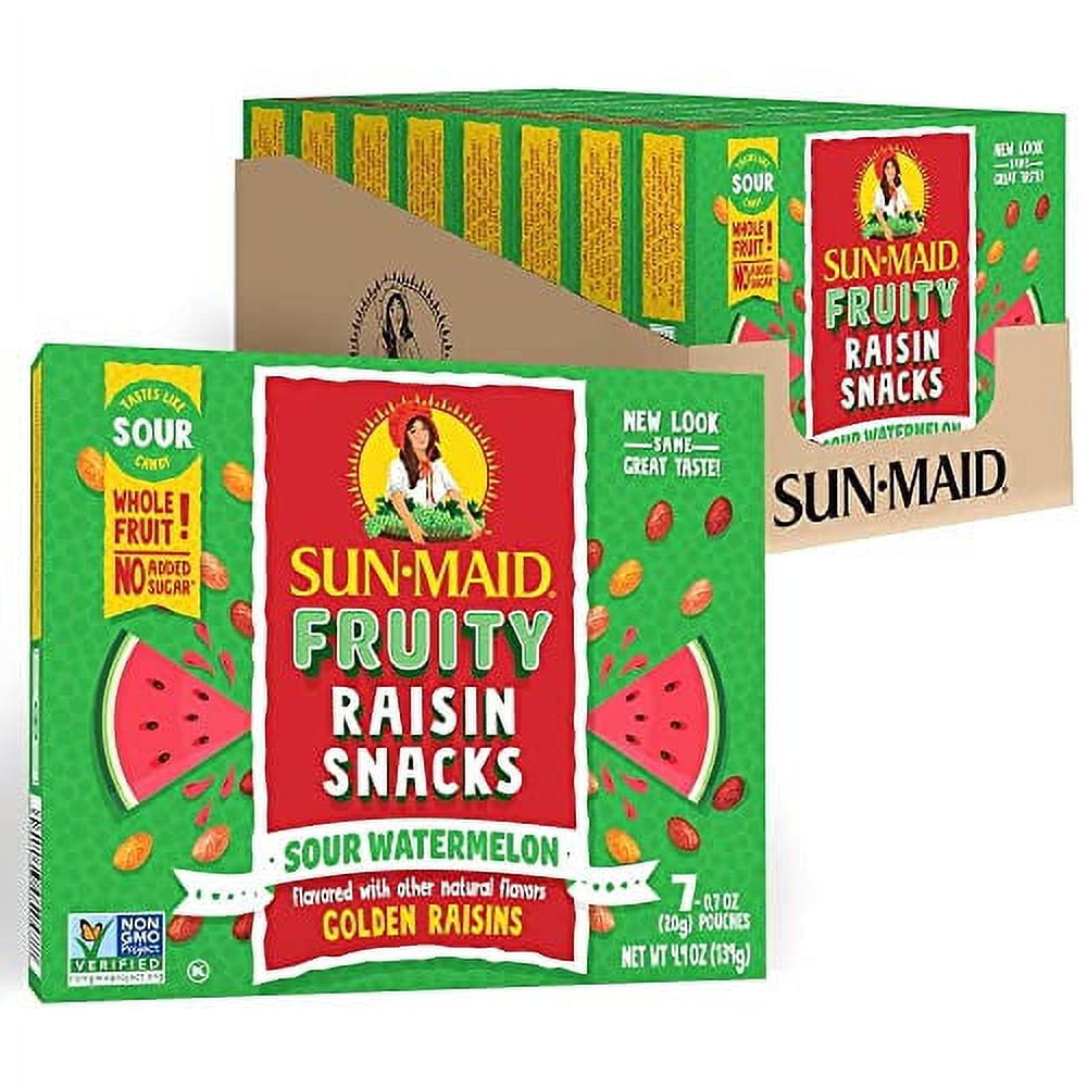 Sun-Maid Sour Watermelon Fruity Raisin Snacks - (56 Pack) 0.7 oz ...