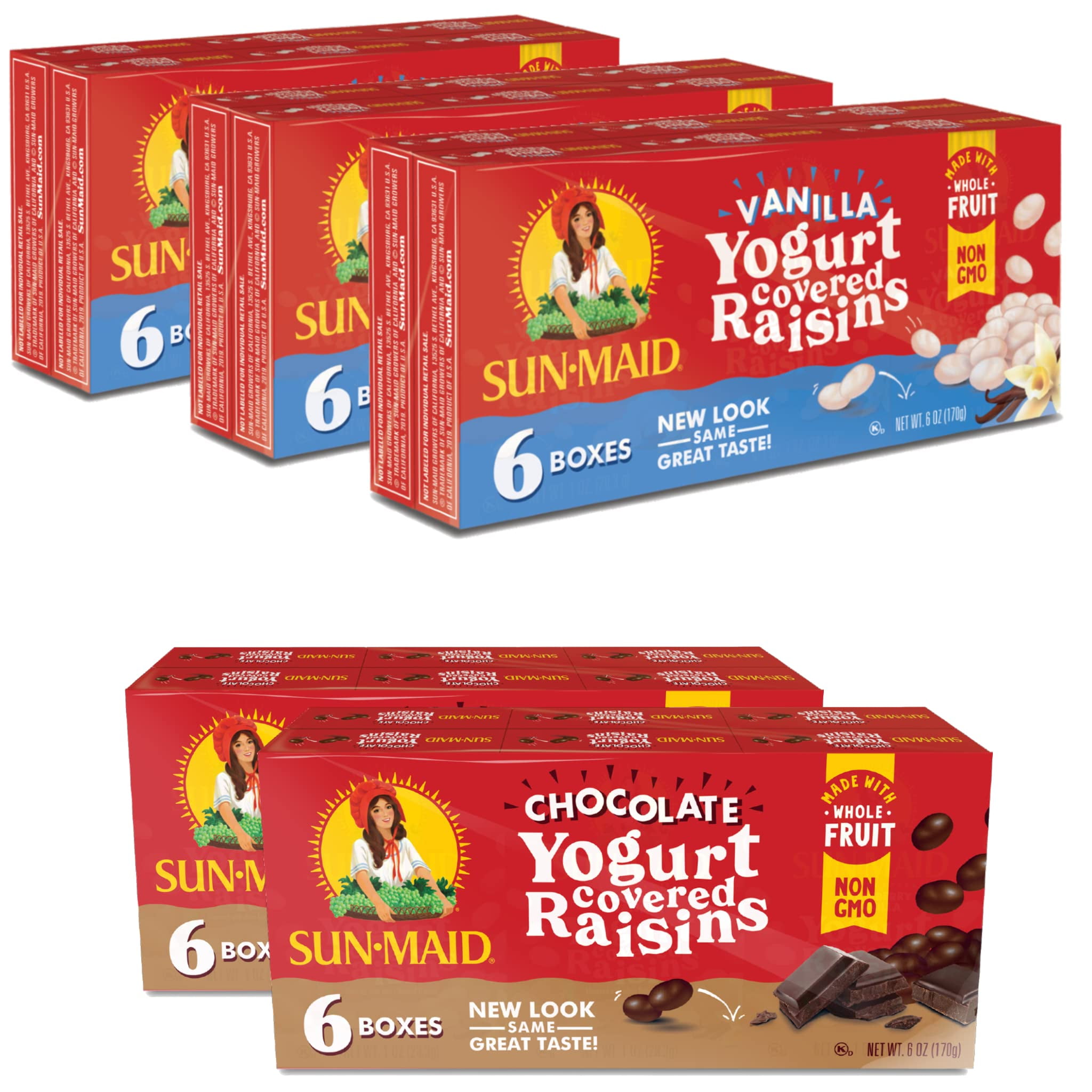Sun-Maid • Yogurt Raisins DMF15 Variety Pack (Pack Of 30), Vanilla ...