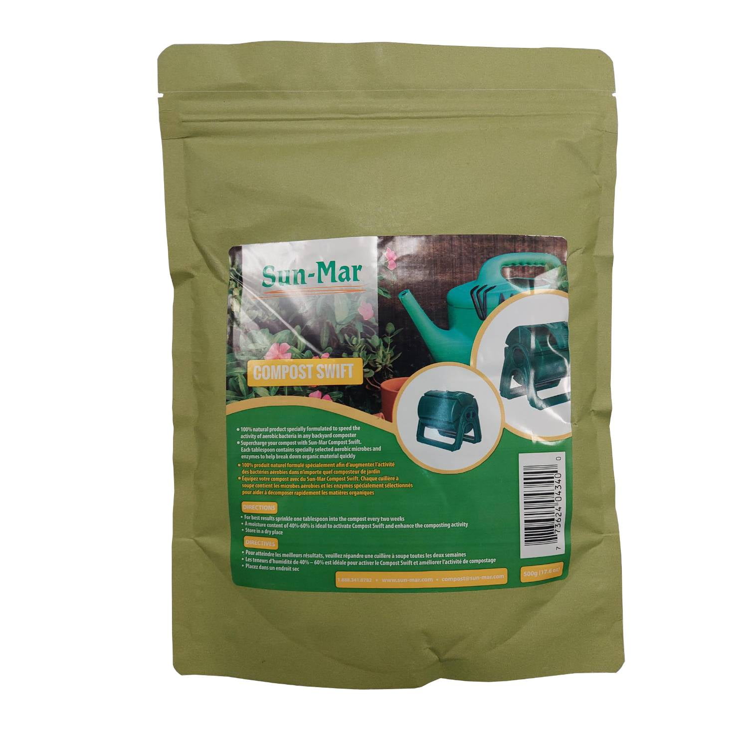 Sun-Mar Compost Swift, Natural Dry Additive for Your Composters, 17.6 ...