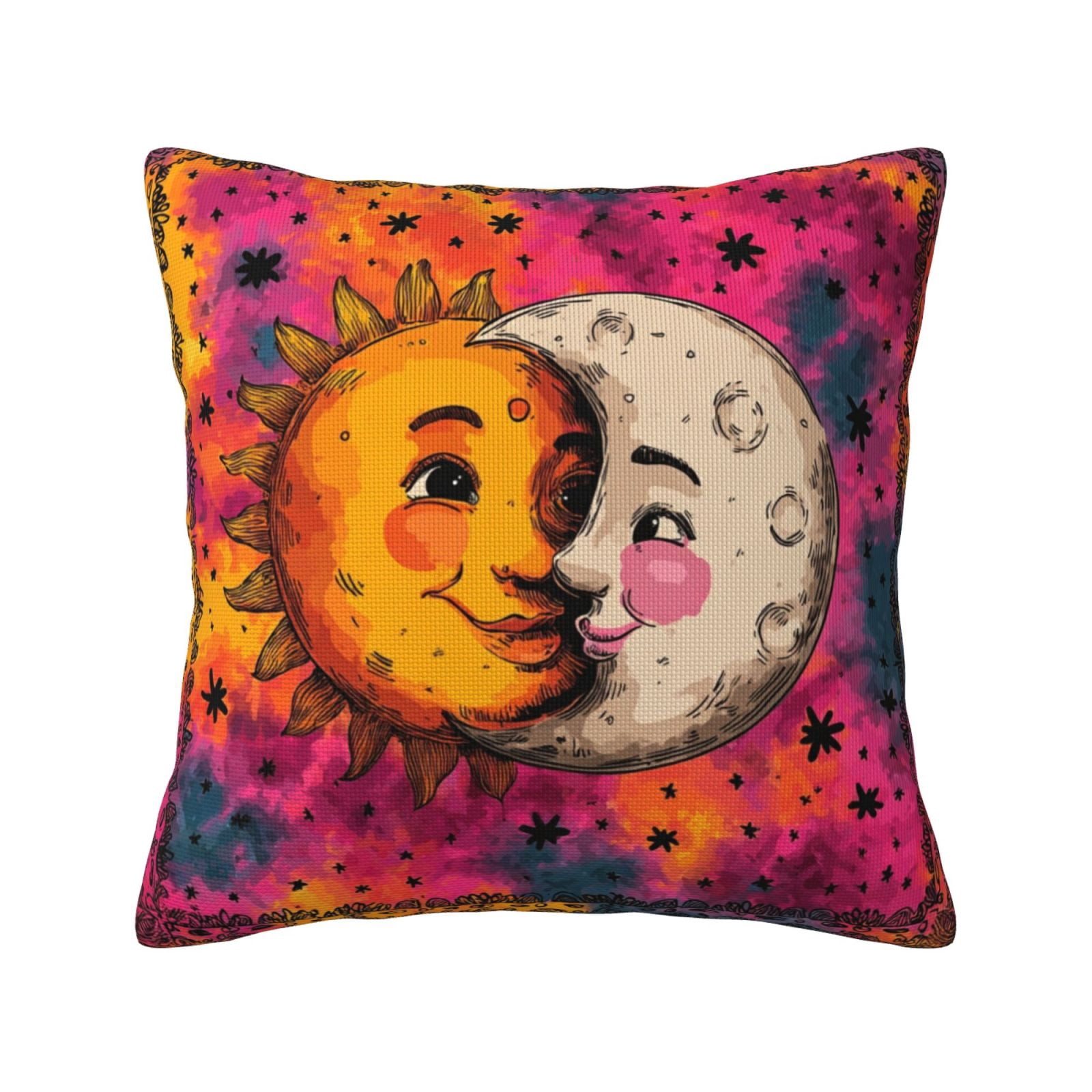 Sun Moon Bohemia Sun Moon Tie Dye Starry Sky Gypsy Exotic Print ...