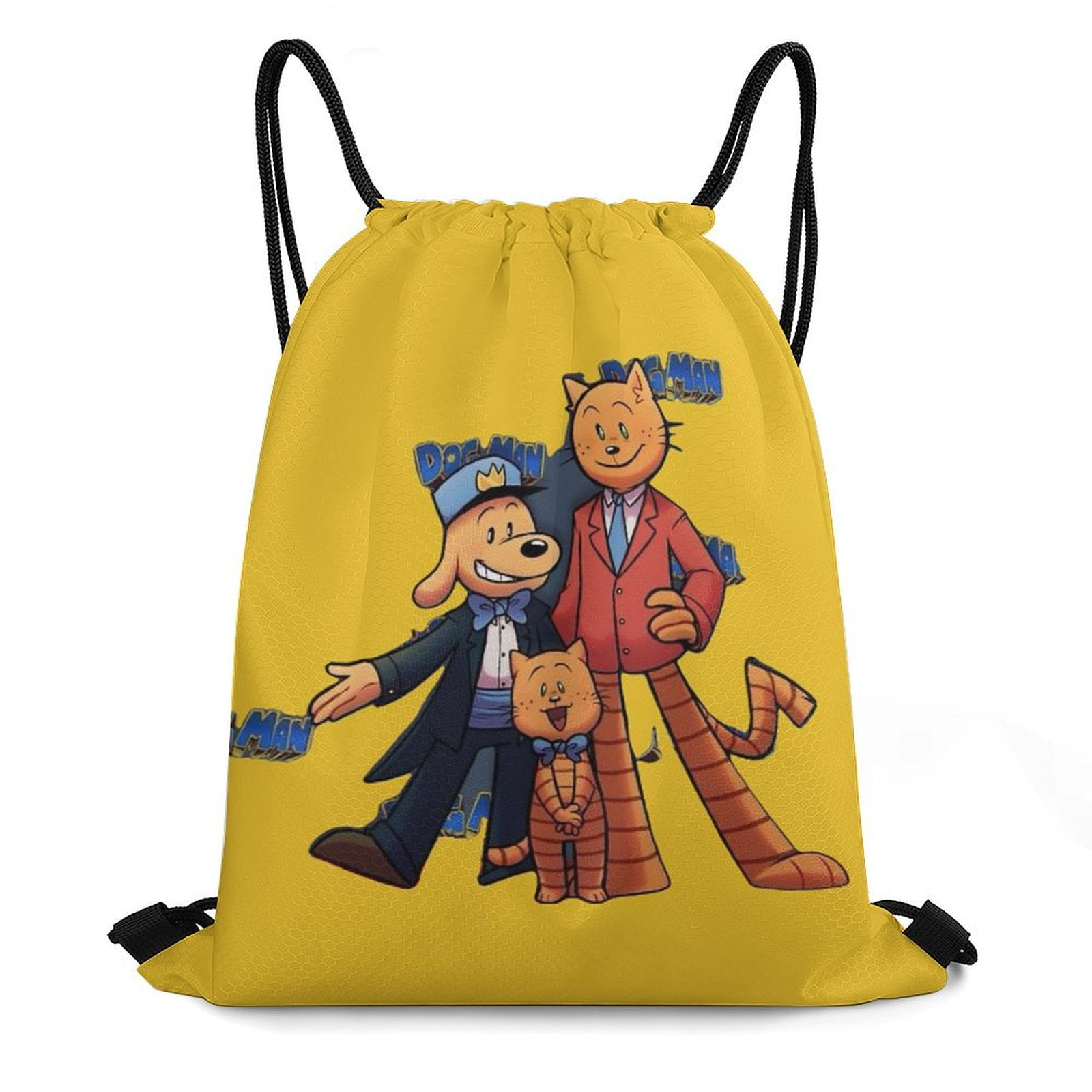 Dog Man Bundle Pocket Drawstring Bag Cinch Bags Versatile Backpack ...