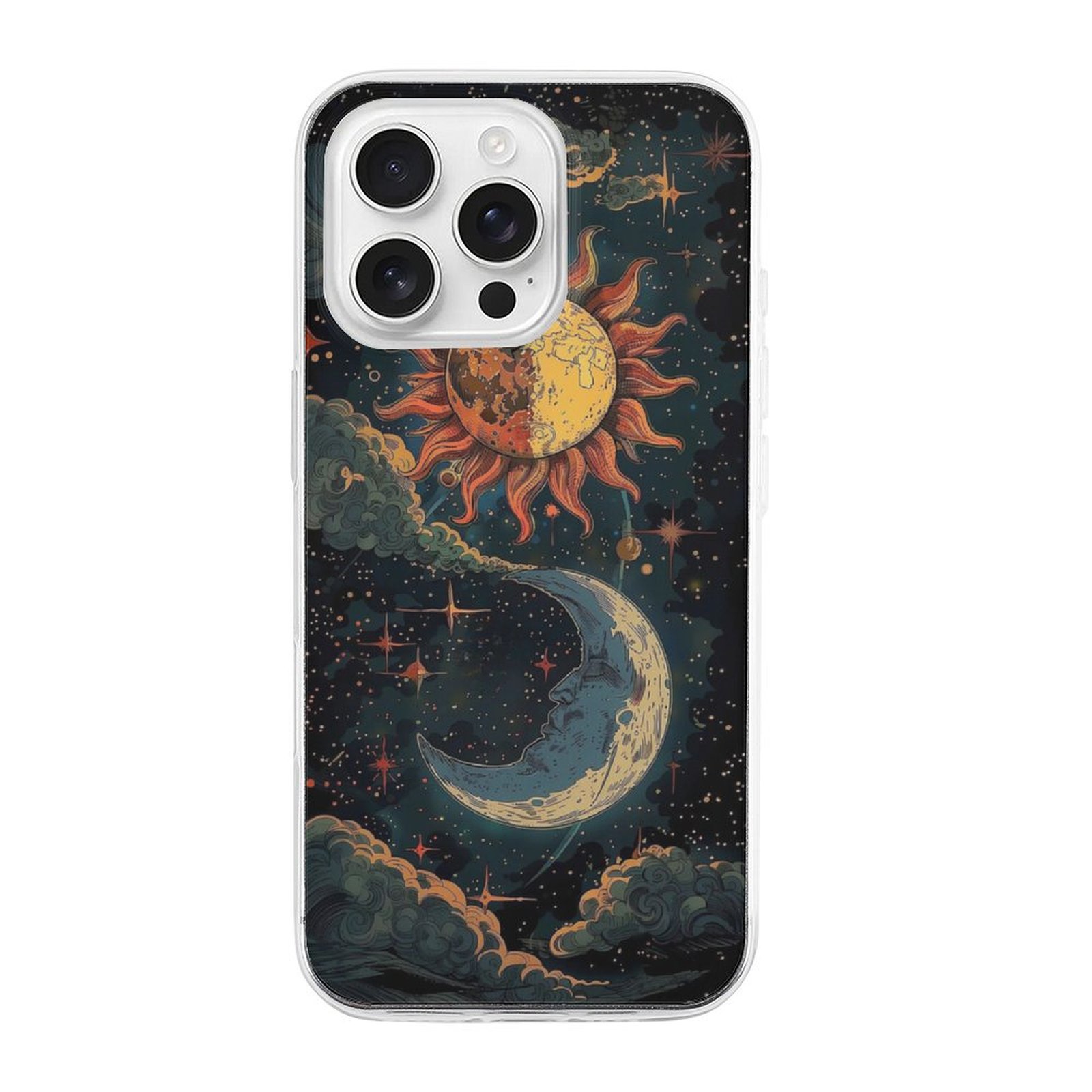 Sun Moon Compatible iPhone 16 TPU Mobile Phone Case Series Scratch ...