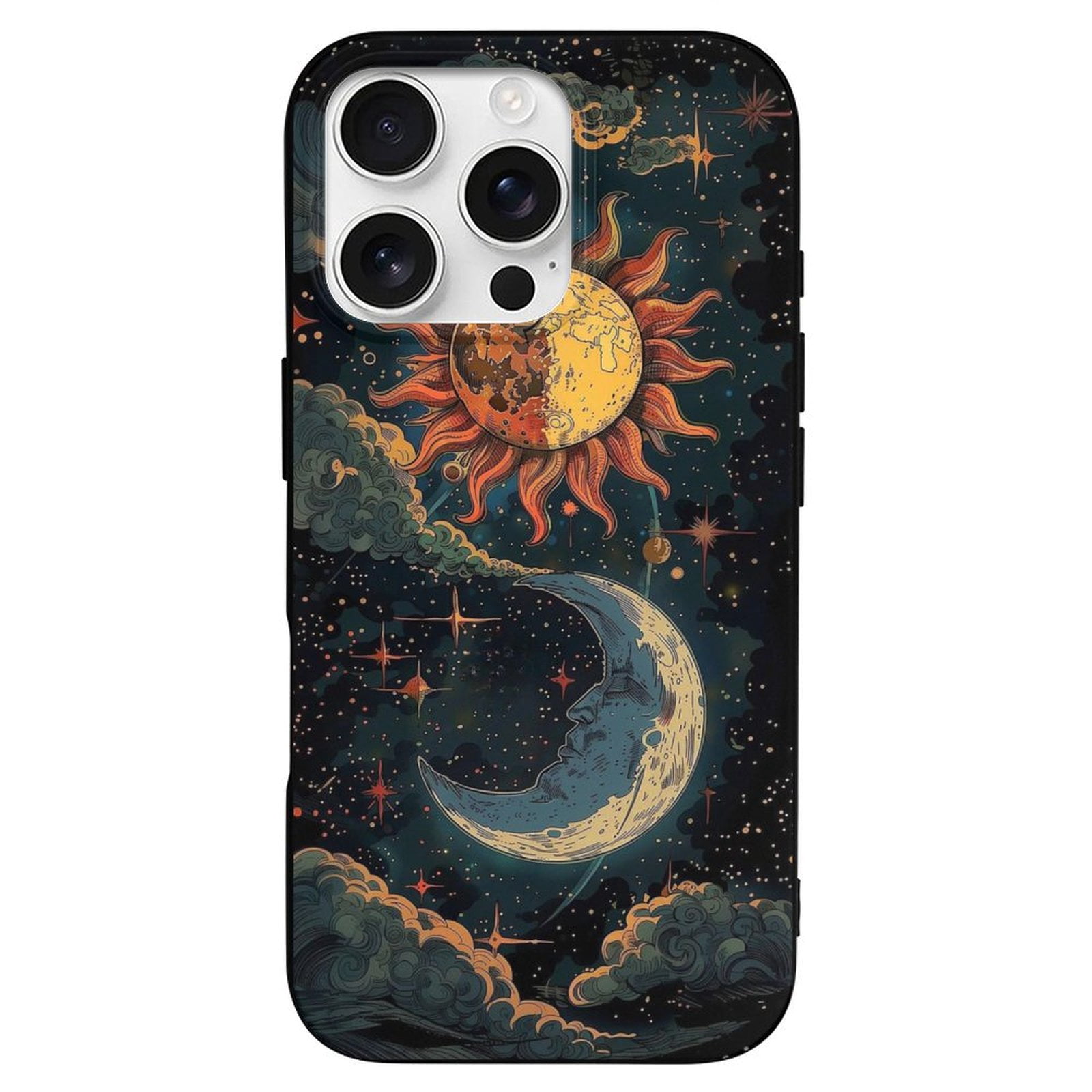 Sun Moon Compatible iPhone 16 TPU Mobile Phone Case Series Scratch ...