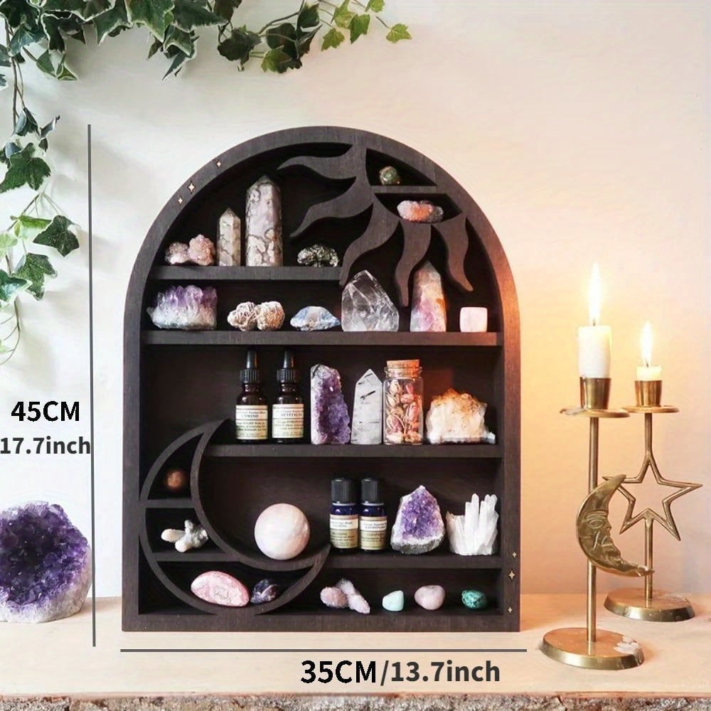 Sun Moon Crystal Display Shelves Art Essential oil Display Rack Crystal ...