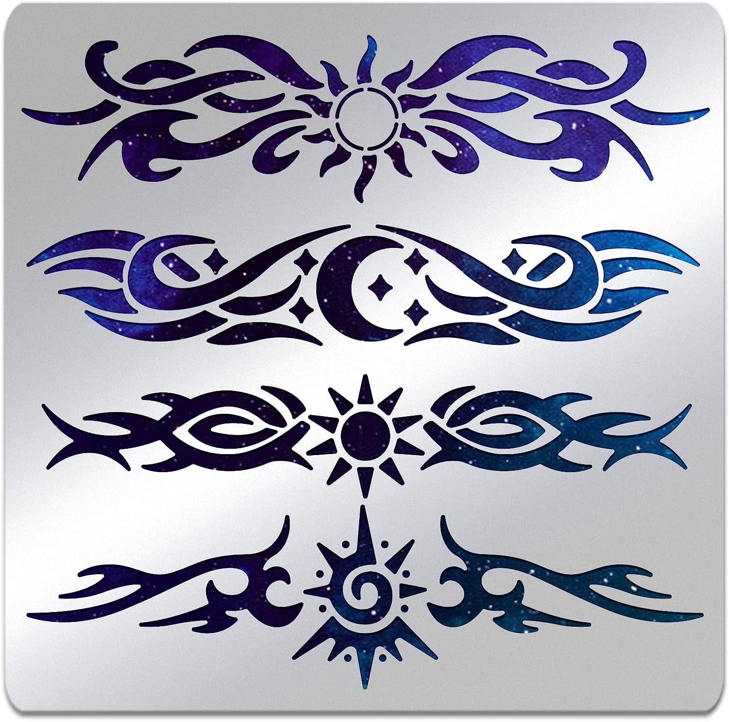 Sun and Moon Elements Stainless Steel Painting Stencils 6x6 inch Sky ...