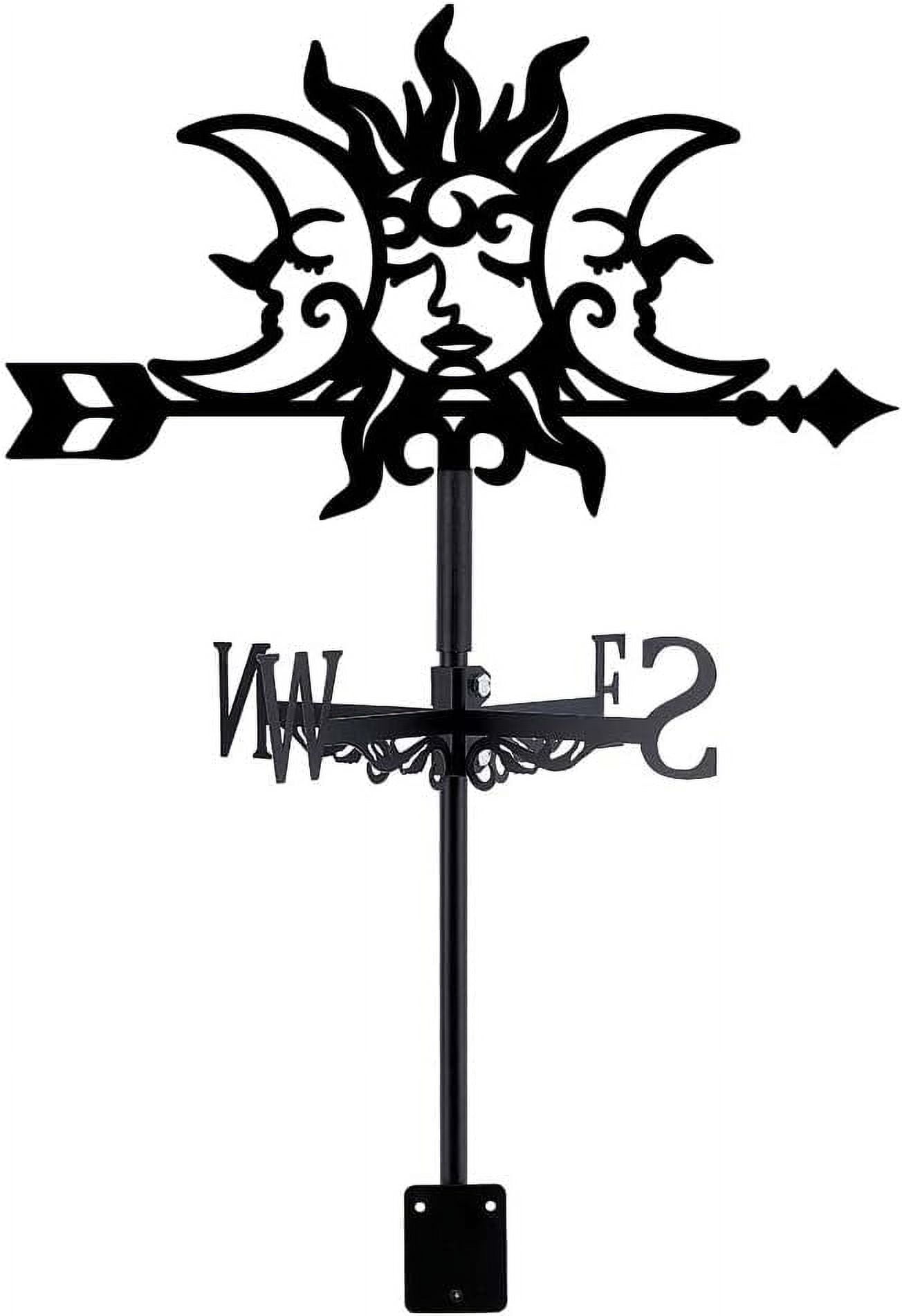 Sun and Moon Face Weather Vane Sun Moon Metal Weathervane Wind Direction Wind Direction ...