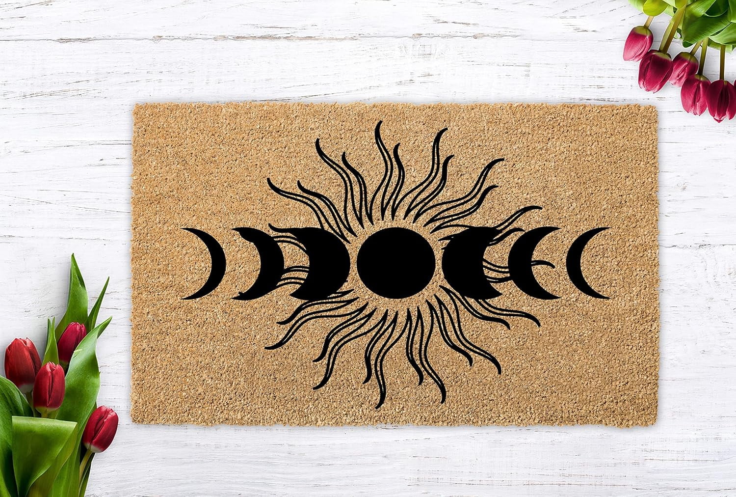 Sun Moon Phase Doormat,Indoor Floor Mats,Dirty and Slip Resistant,Front ...