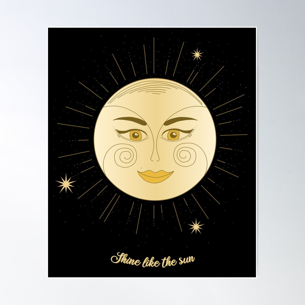 Sun Moon Phases Tarot Poster Wall Art, Modern Wall Decor For Living ...