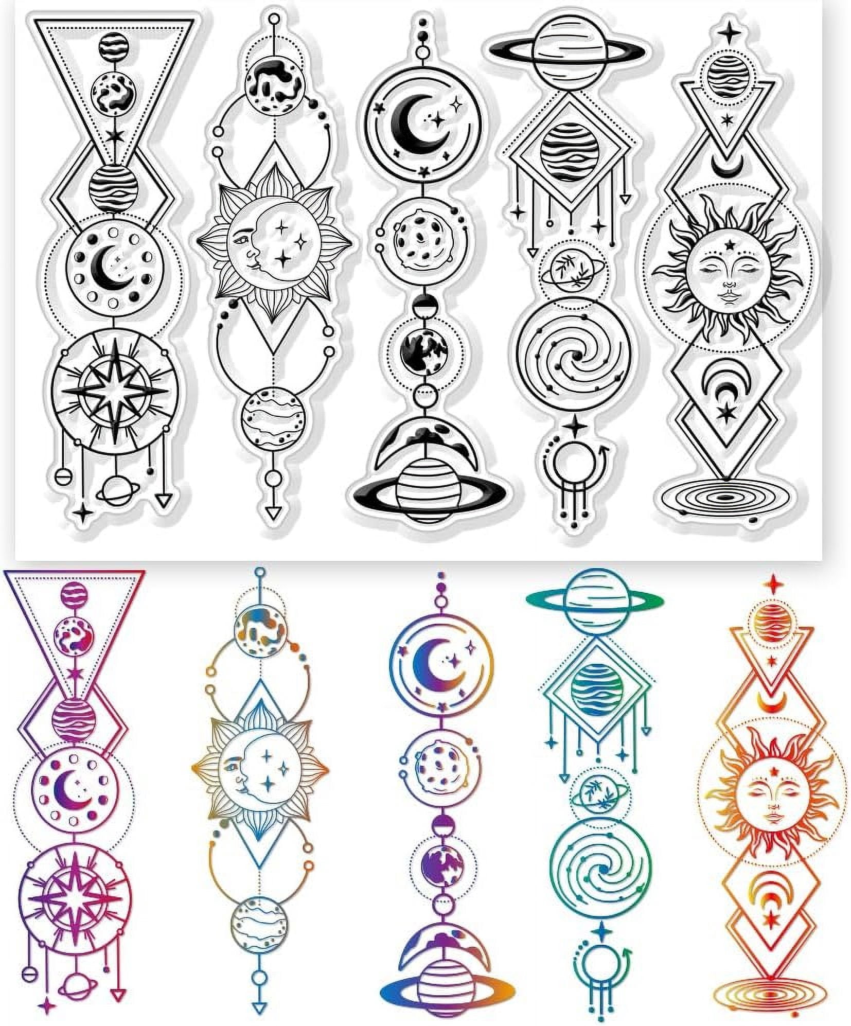 Sun Moon Planets Clear Stamps Solar System Divination and Magic ...