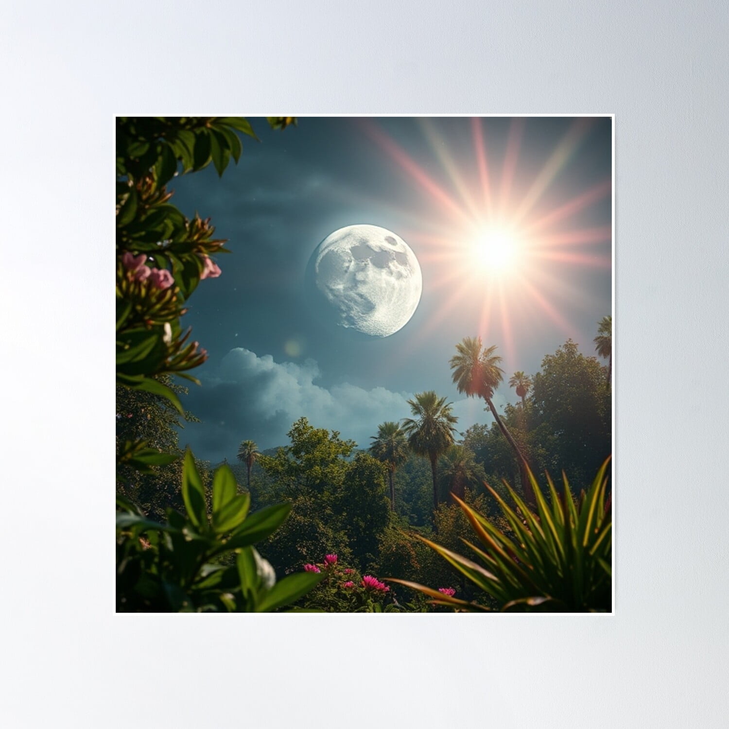 Sun & Moon Poster Wall Art, Modern Wall Decor, 30x30 UNFRAMED - Walmart.com