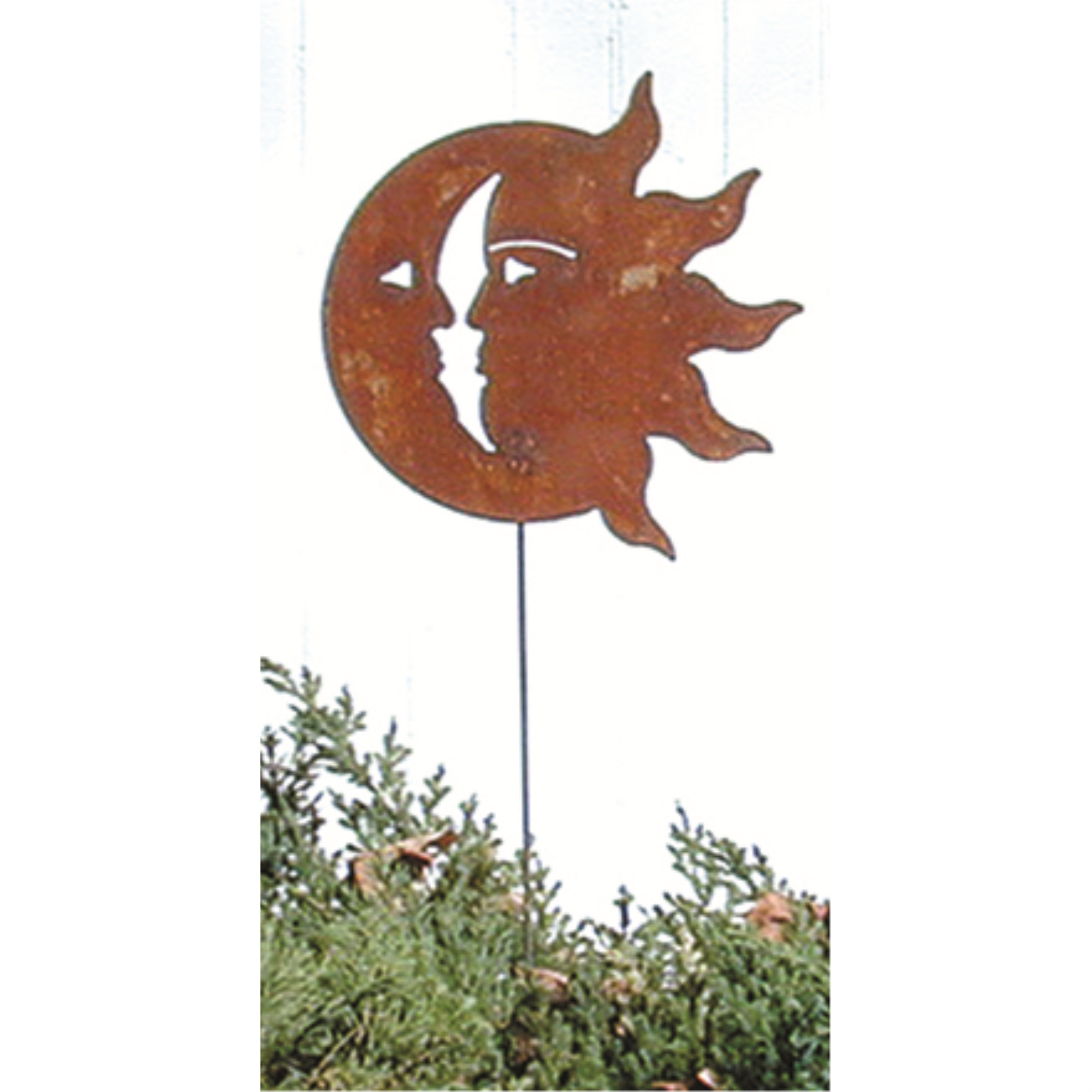 Sun/Moon - Rusted Garden Stake - Walmart.com
