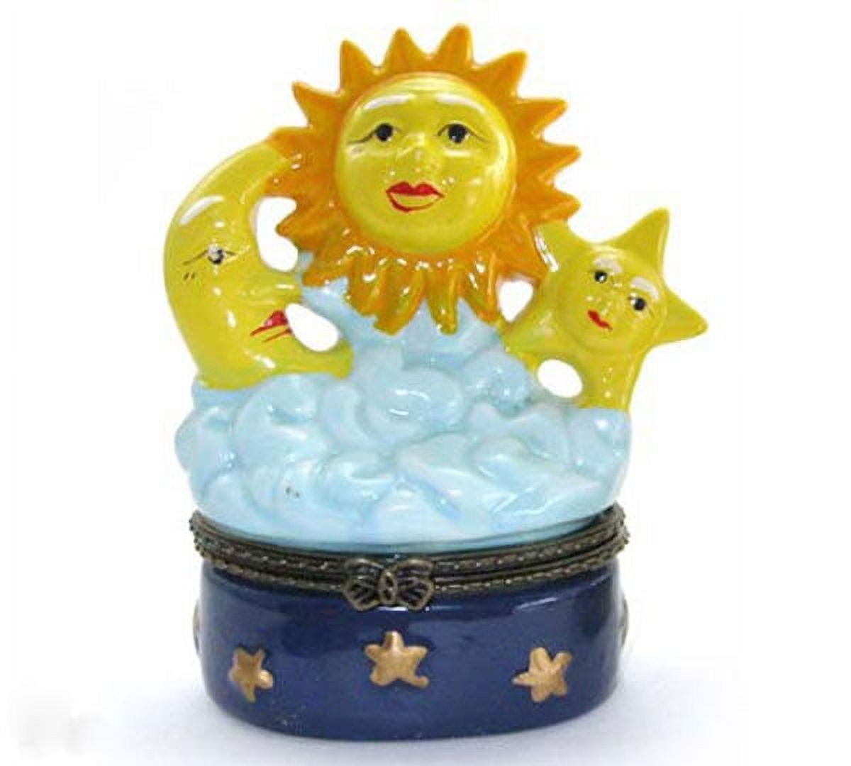 Sun Moon Stars Celestial Hinged Trinket Box Porcelain - Walmart.com