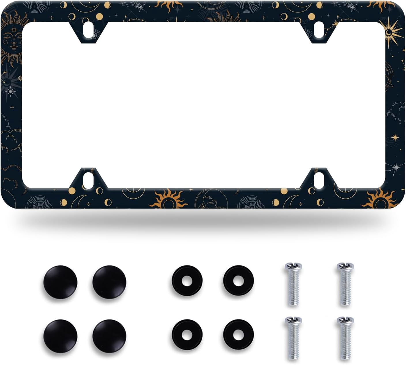 Sun Moon Stars License Plate Frame Starry License Plate Frames ...