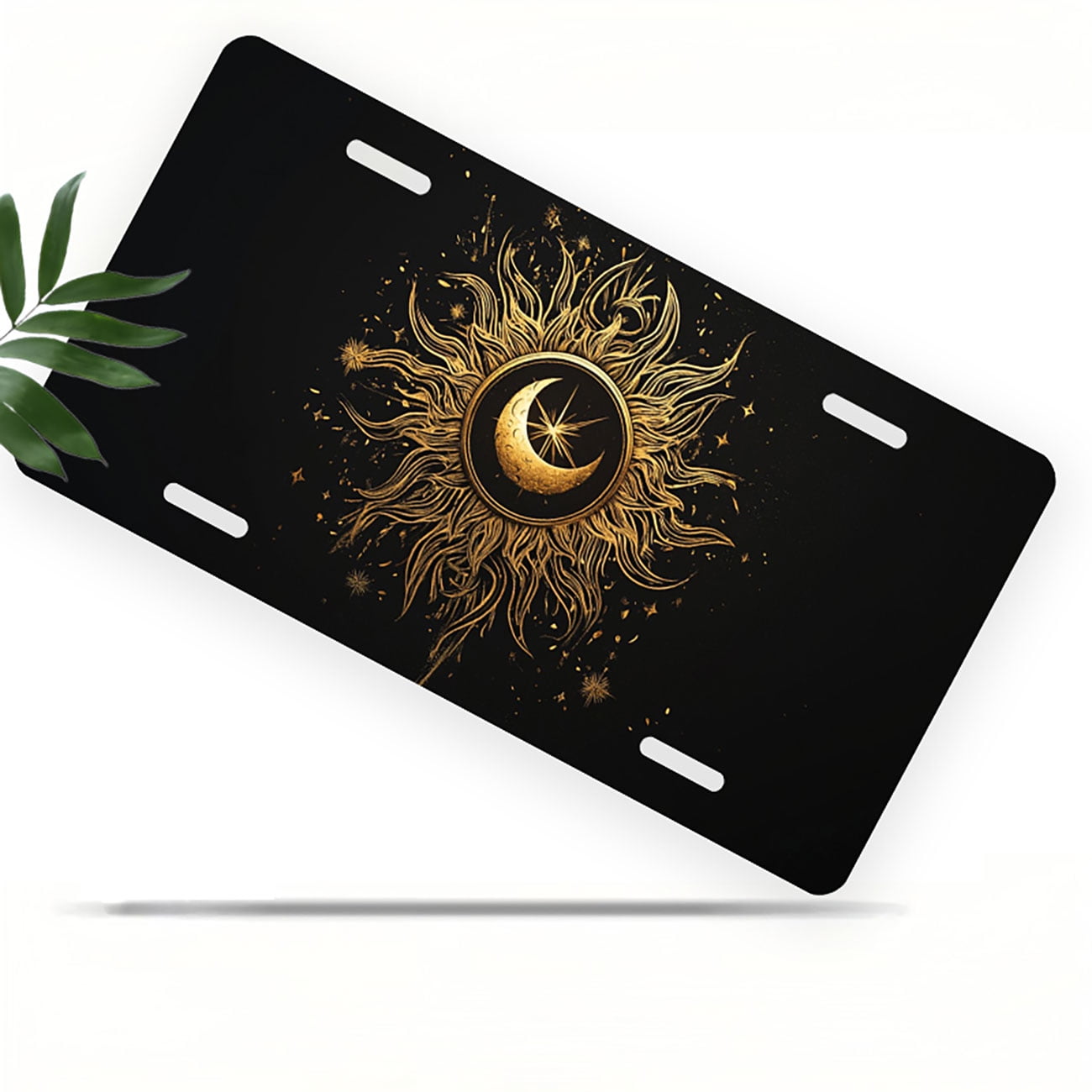 Sun Moon Symbol Front License Plate, Metal License Plate, Funny ...